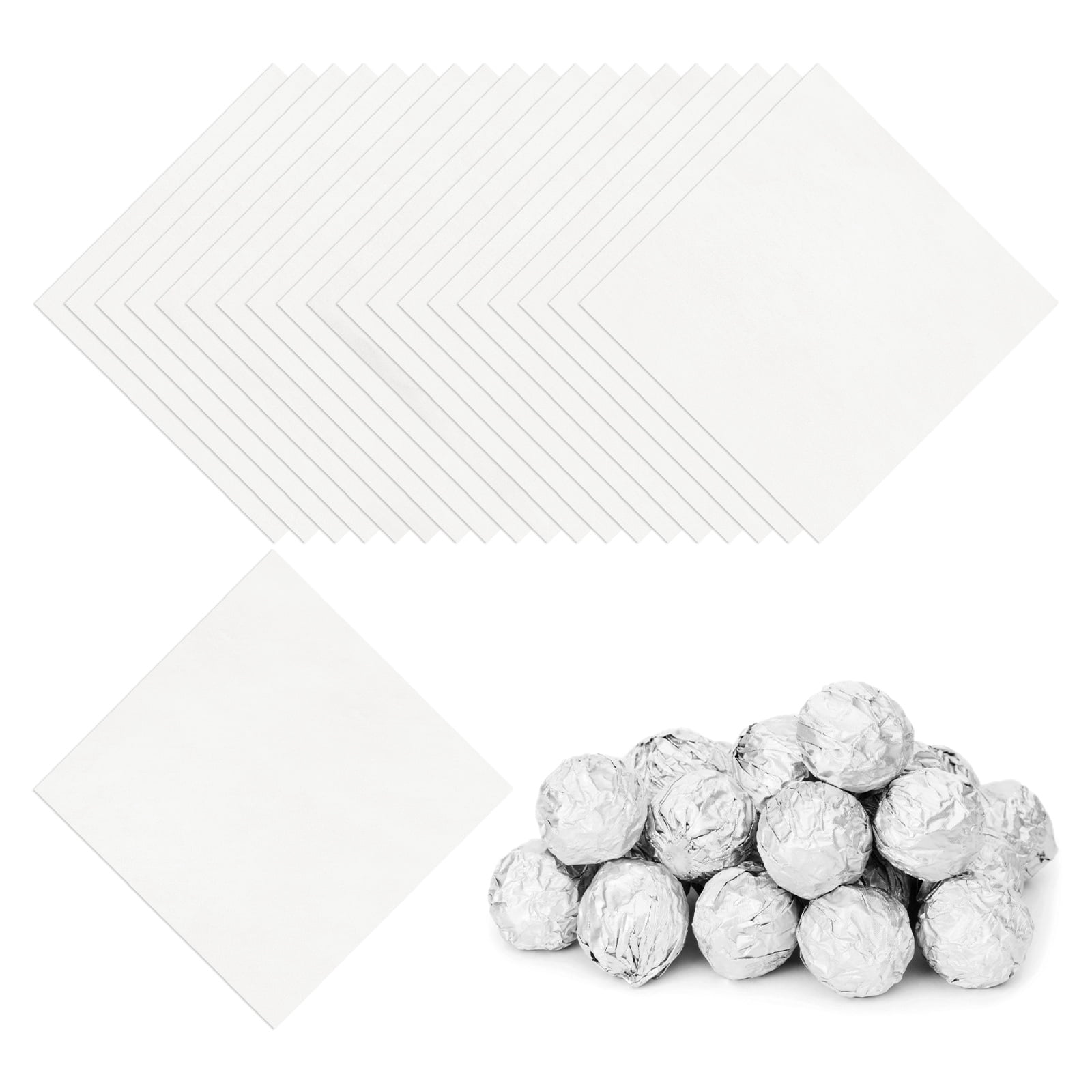 Uxcell Foil Candy Wrappers, Square Glossy Aluminium Foil Candy Wrapping ...