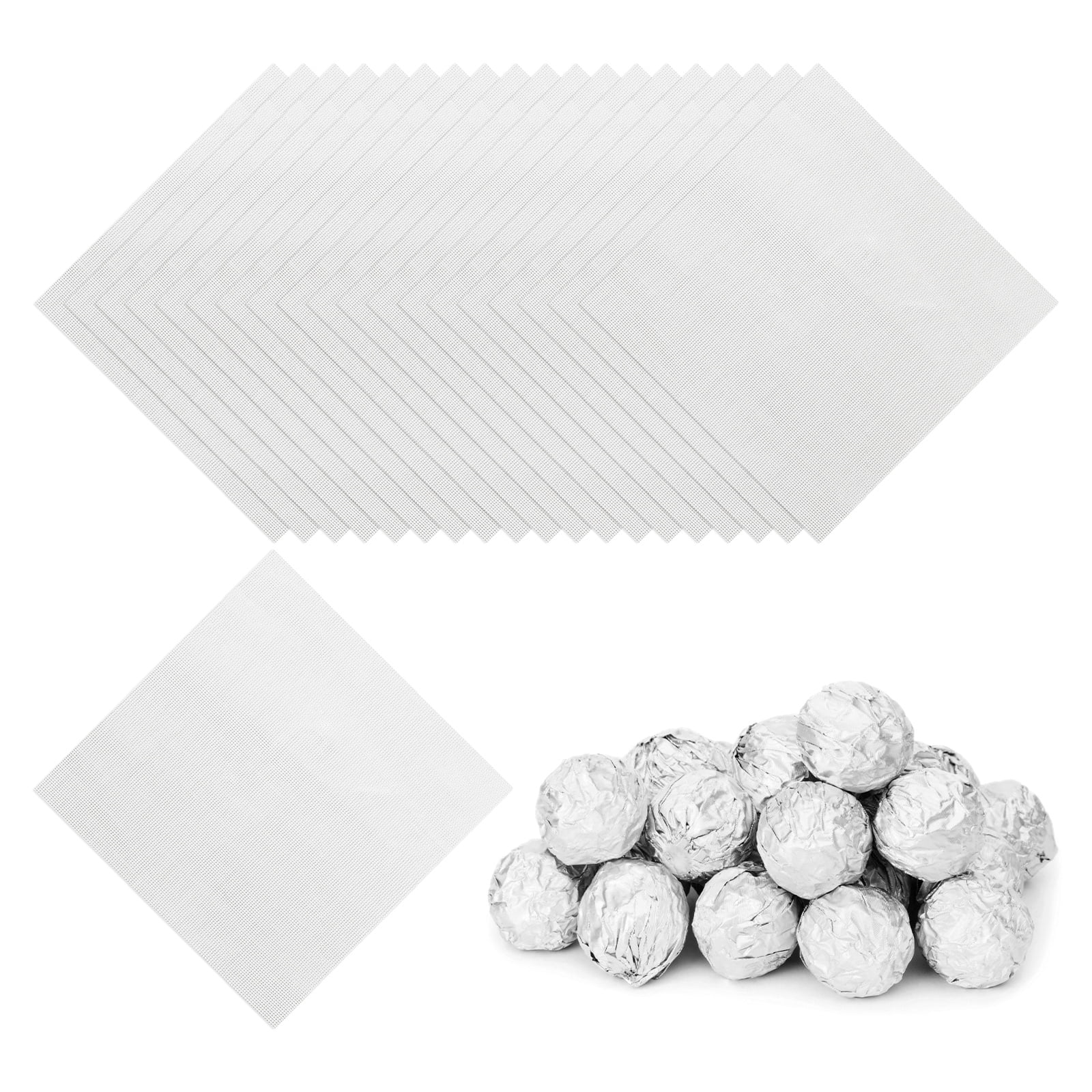6x6 Inch Foil Candy Wrappers, Square Fine Grid Aluminium Foil Candy ...