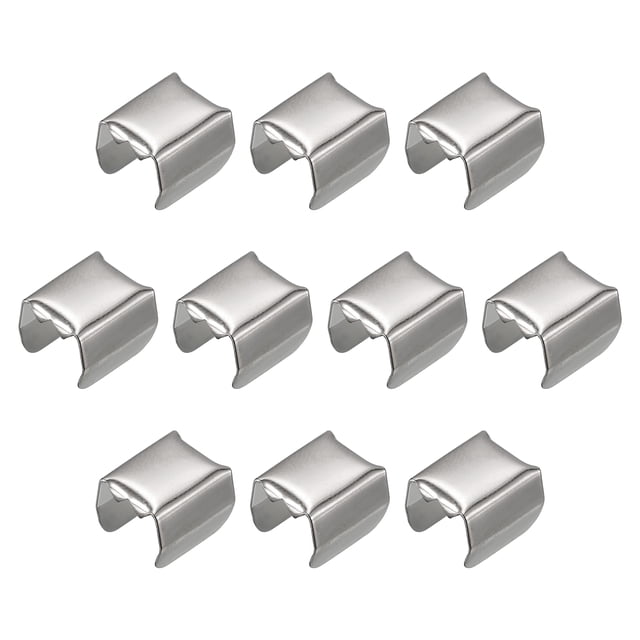 Uxcell Fold Over Crimp Caps, 10 x 8mm Ribbon End Clasp Tips Clamp Cord ...