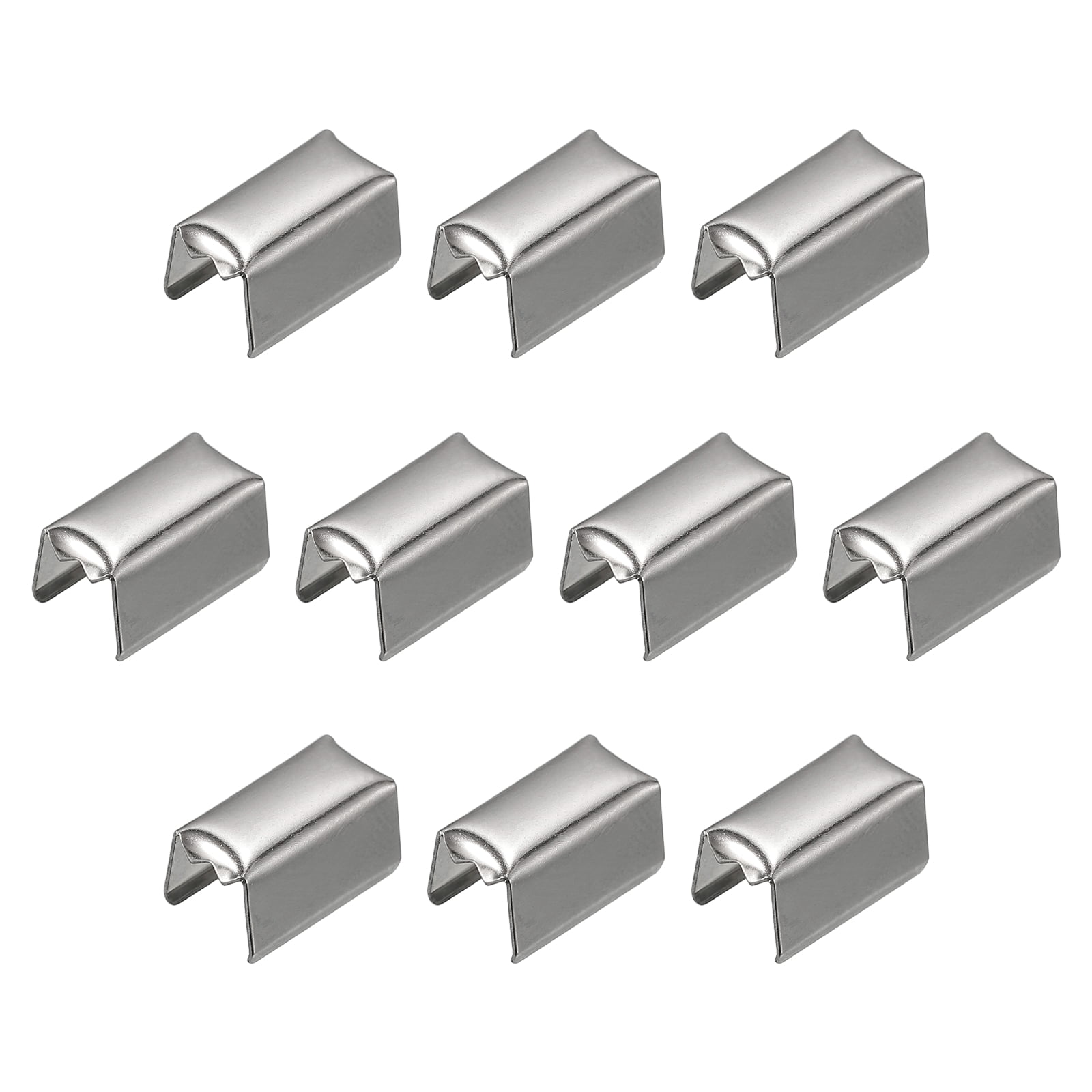 Uxcell Fold Over Crimp Caps,8 x 4mm Ribbon End Clasp Tips Clamp Cord ...