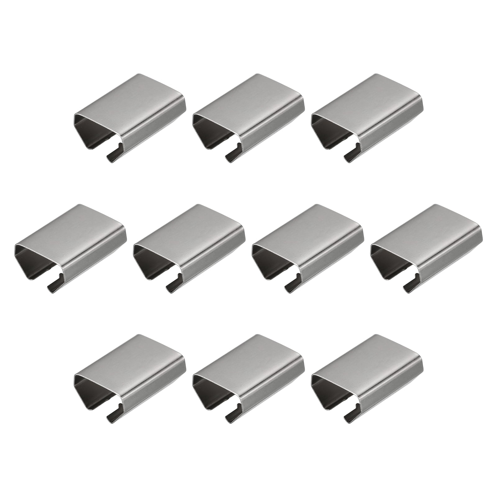 Uxcell Fold Over Crimp End Caps, 20 x 16mm Ribbon End Clasp Tips Clamp ...