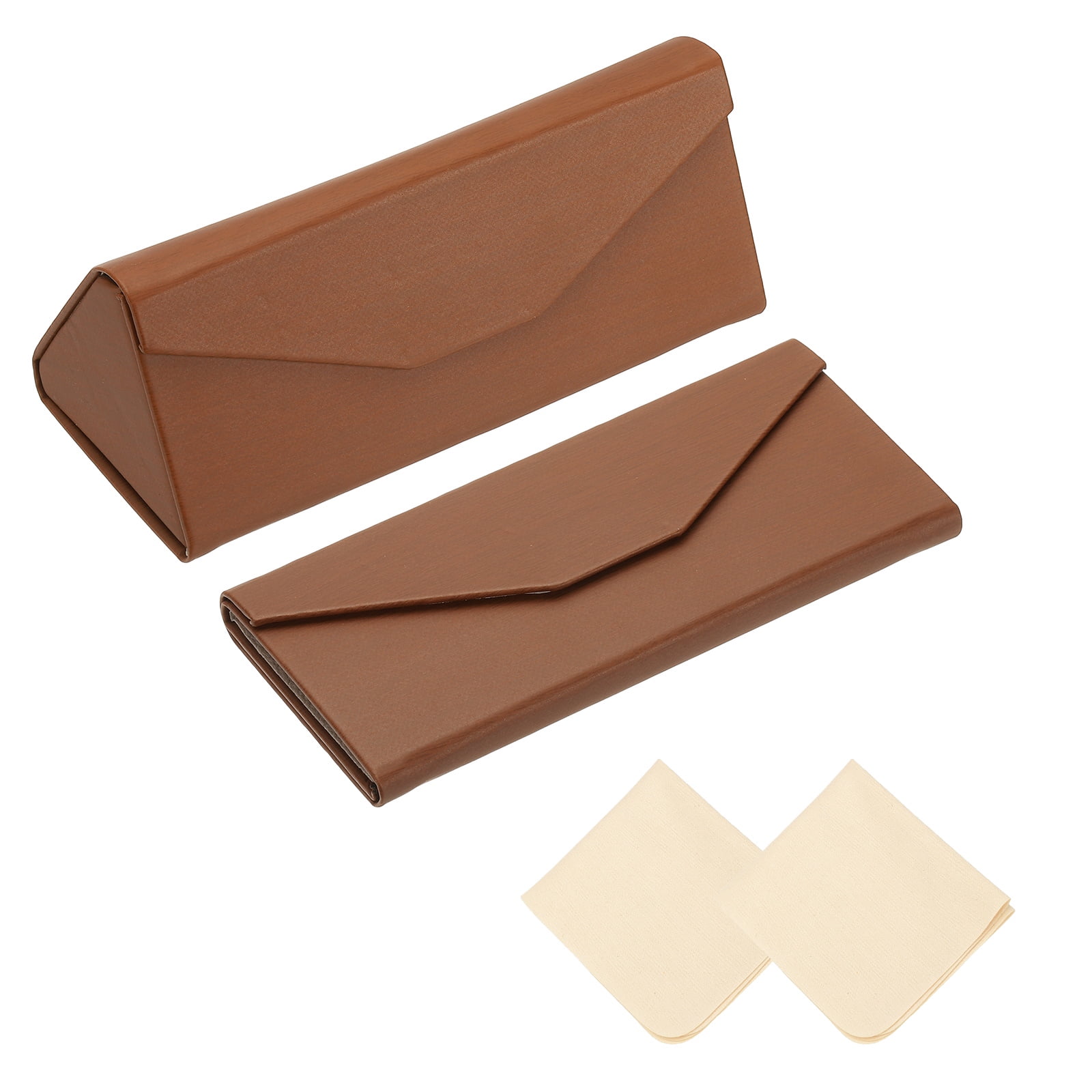 Uxcell Foldable Glasses Case, 2 Pcs Triangle Magnetic Sunglasses ...