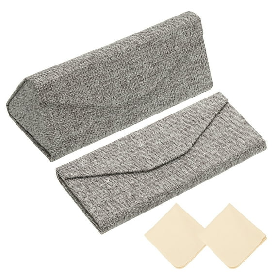 Uxcell Foldable Glasses Case, 2 Pcs Triangle Magnetic Sunglasses ...