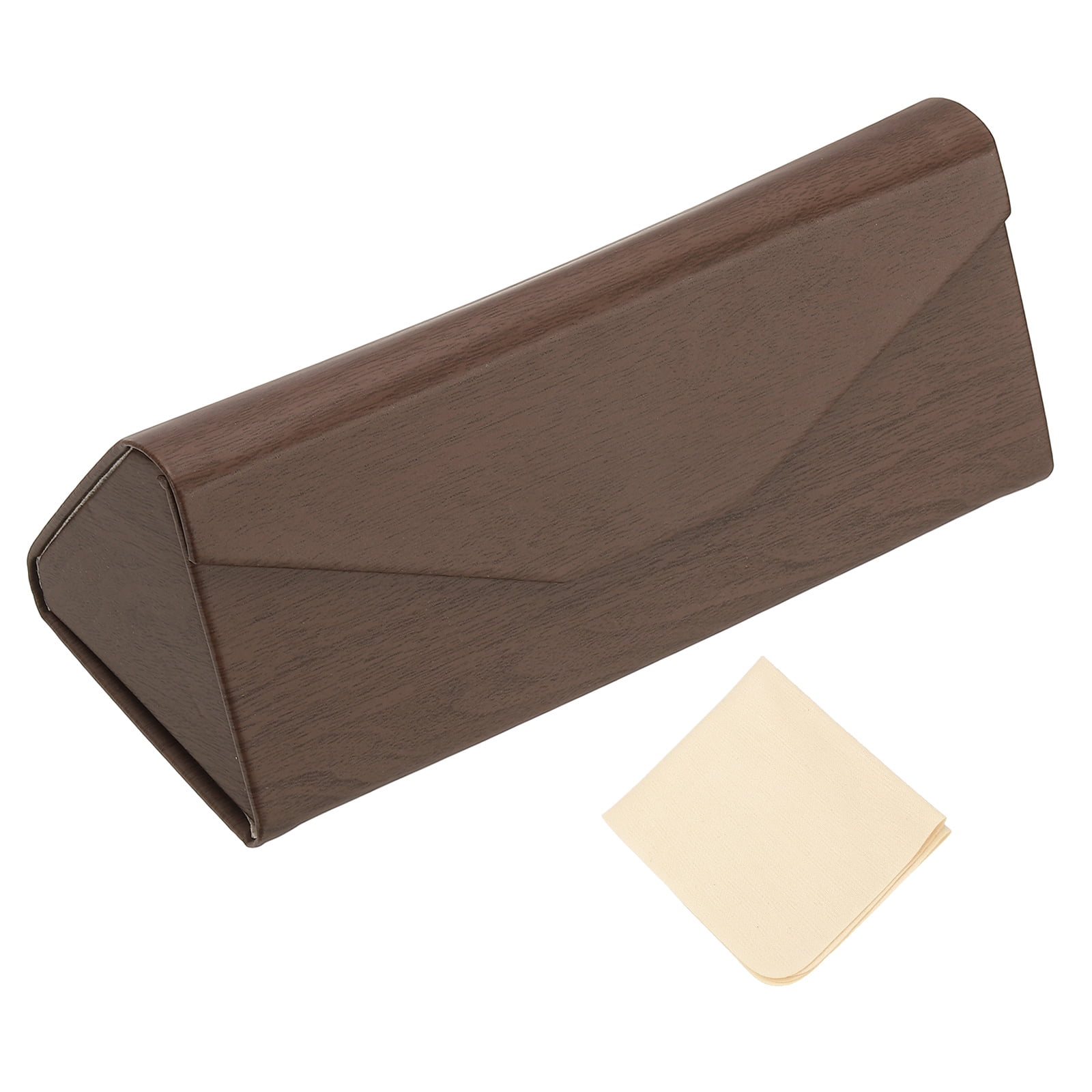 Uxcell Foldable Glasses Case, Triangle Magnetic Sunglasses Organizer PU ...