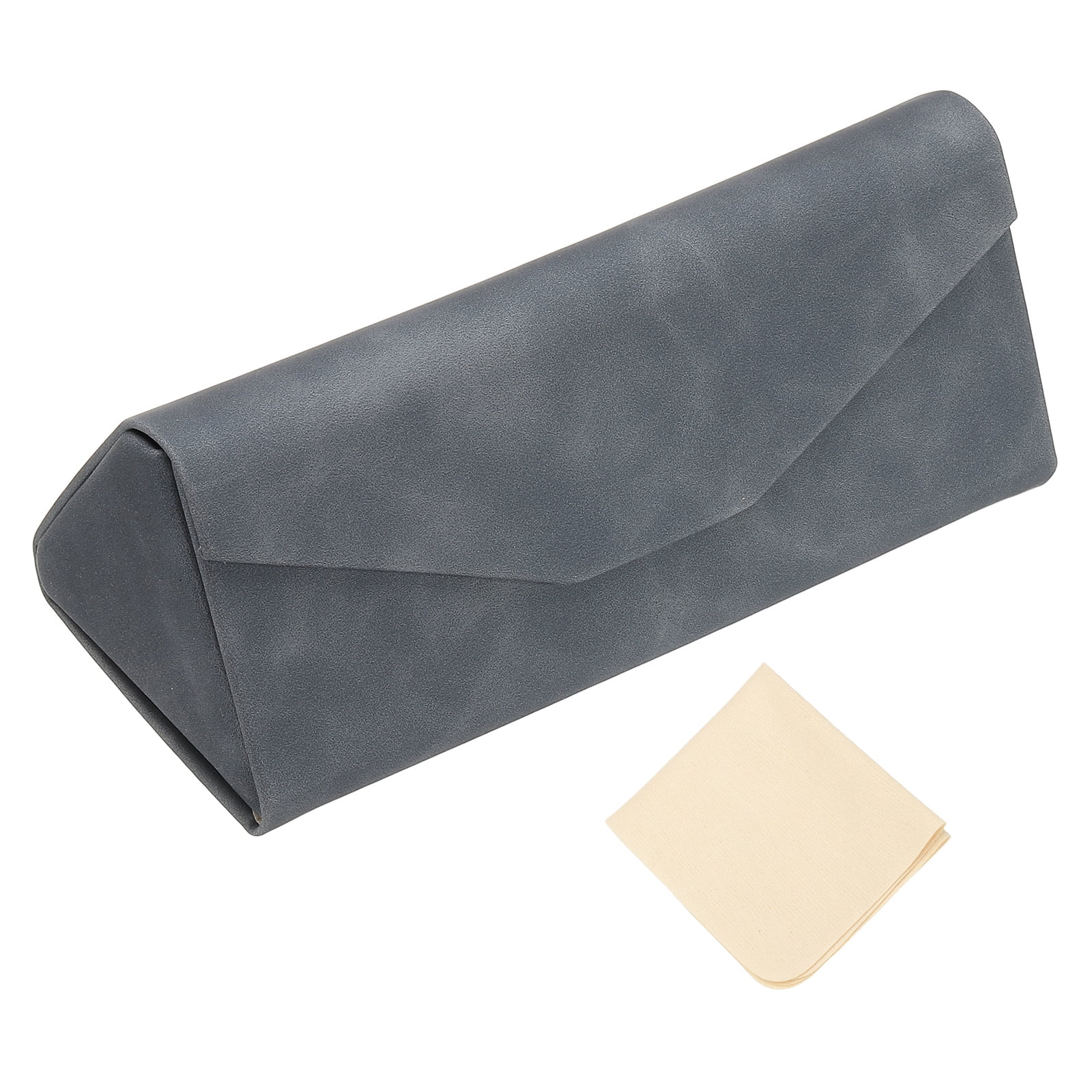 Uxcell Foldable Glasses Case, Triangle Magnetic Sunglasses Organizer PU ...