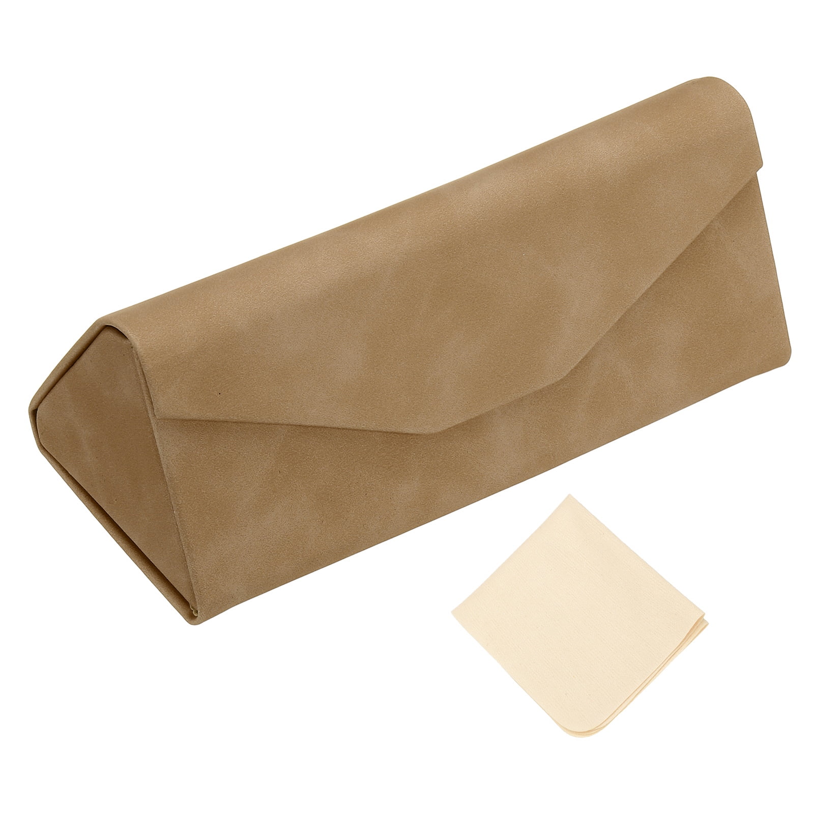 Uxcell Foldable Glasses Case, Triangle Magnetic Sunglasses Organizer PU ...