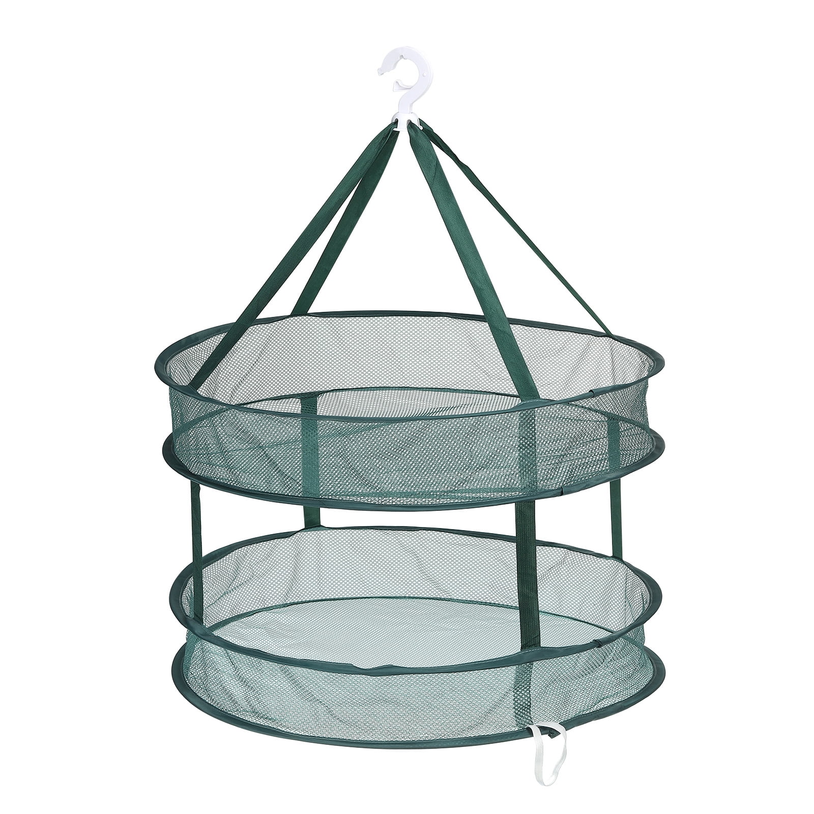 Uxcell Folded Mesh Clothes Hanging Dryer, 2 Layers Sweater Drying Rack ...