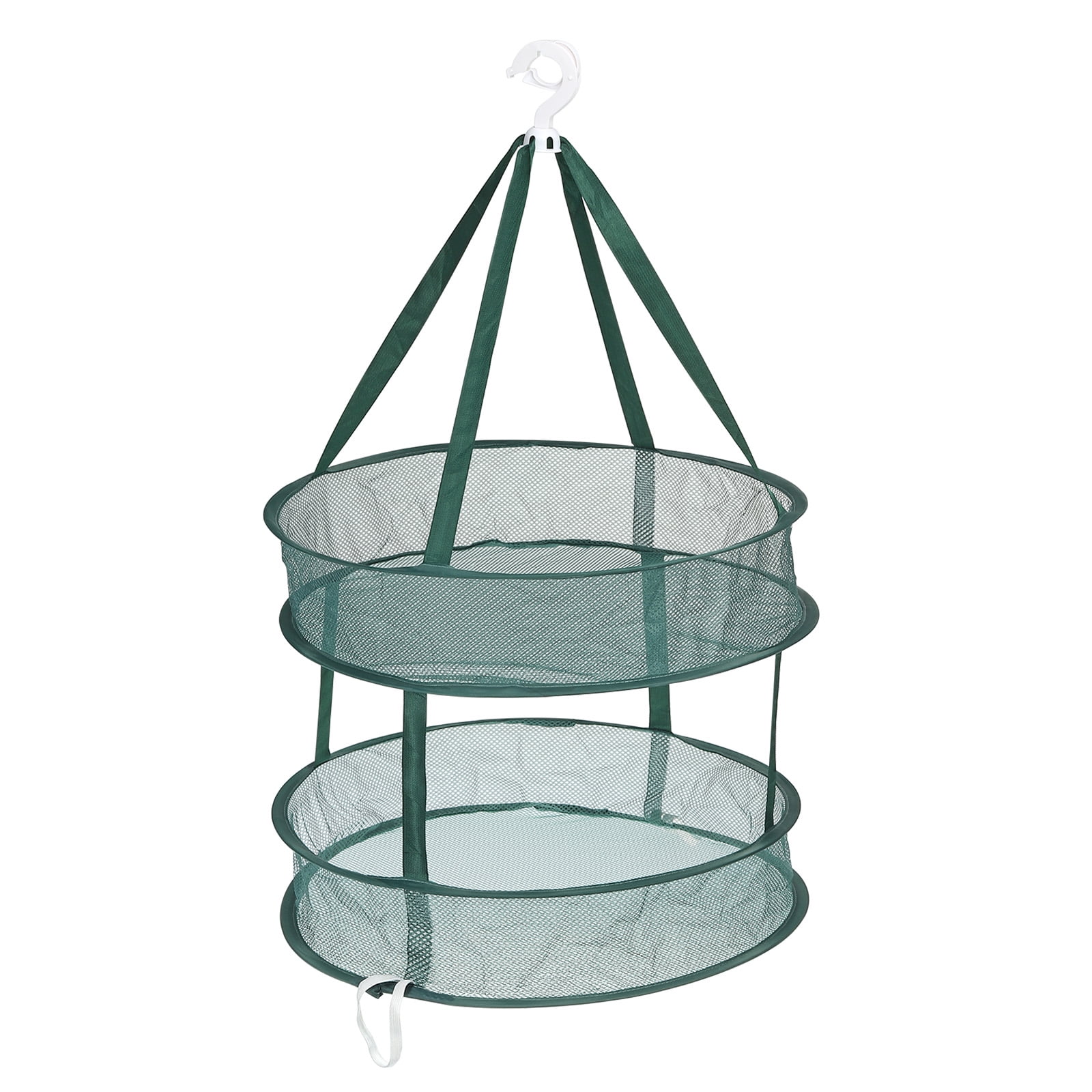 Uxcell Folded Mesh Clothes Hanging Dryer, 2 Layers Sweater Drying Rack ...