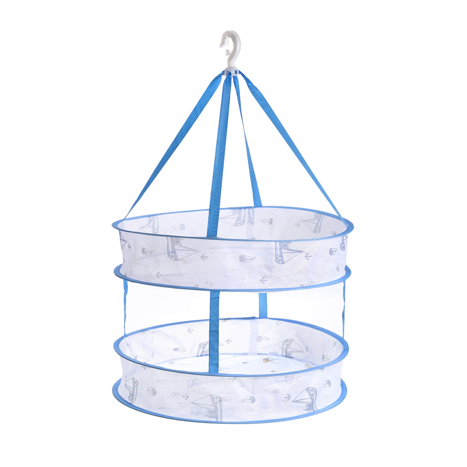 Uxcell Folded Mesh Clothes Hanging Dryer, 2-Tier Sweater Drying Rack ...