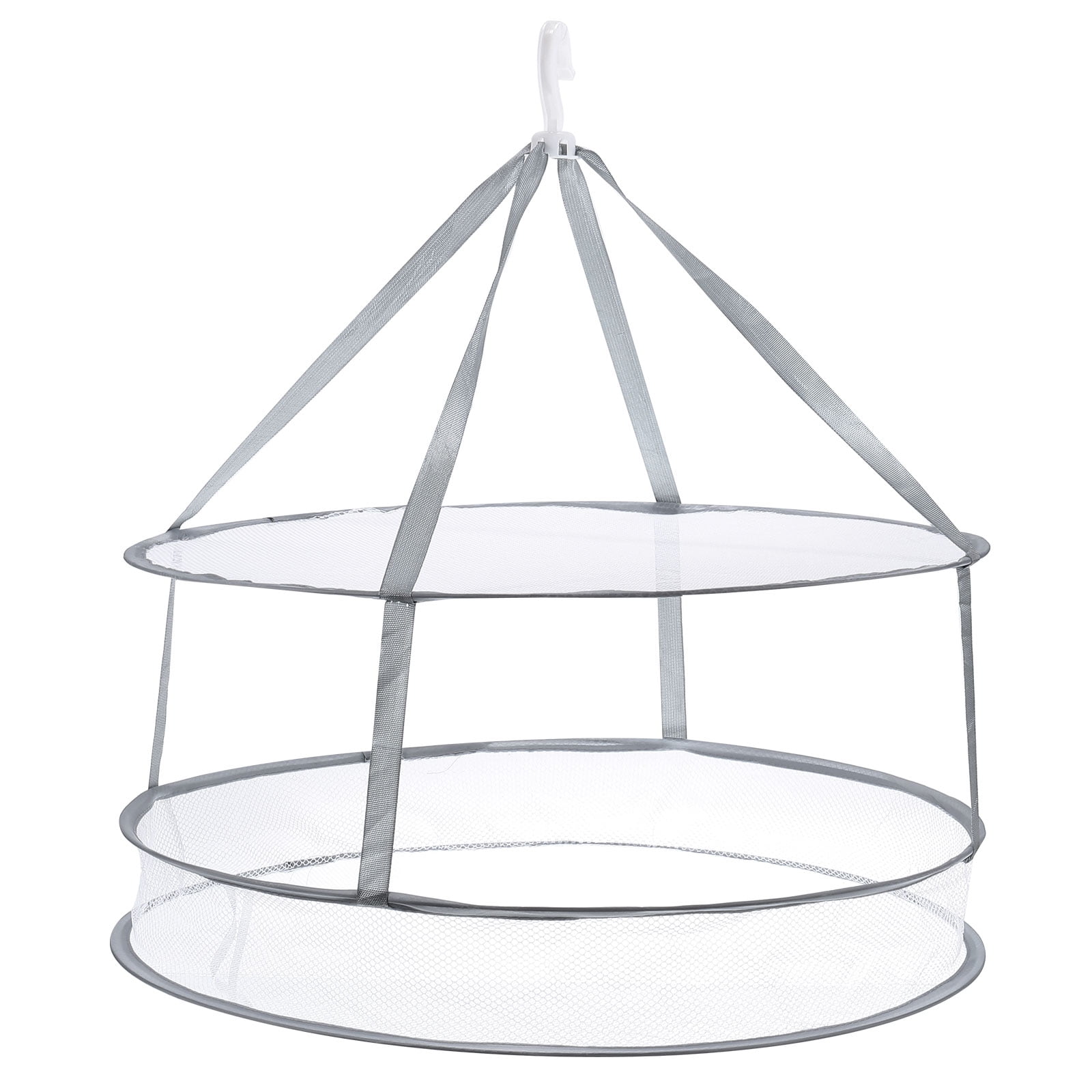 Uxcell Folded Mesh Clothes Hanging Dryer, 2-Tier Sweater Drying Rack ...