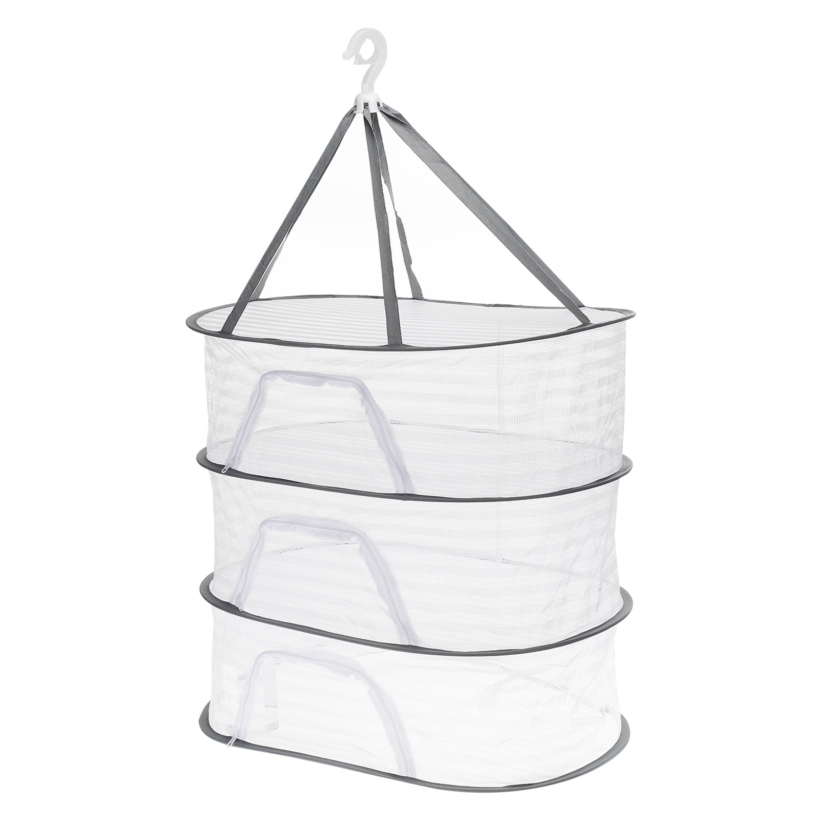 Uxcell Folded Mesh Clothes Hanging Dryer, 3-Tier Sweater Drying Rack ...
