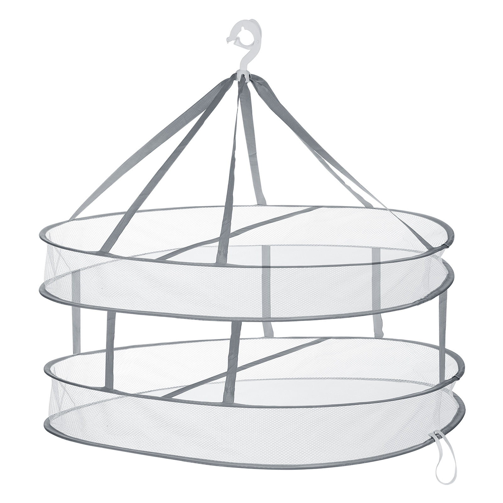 Uxcell Folded Mesh Clothes Hanging Dryer, Double Layers Square Drying ...