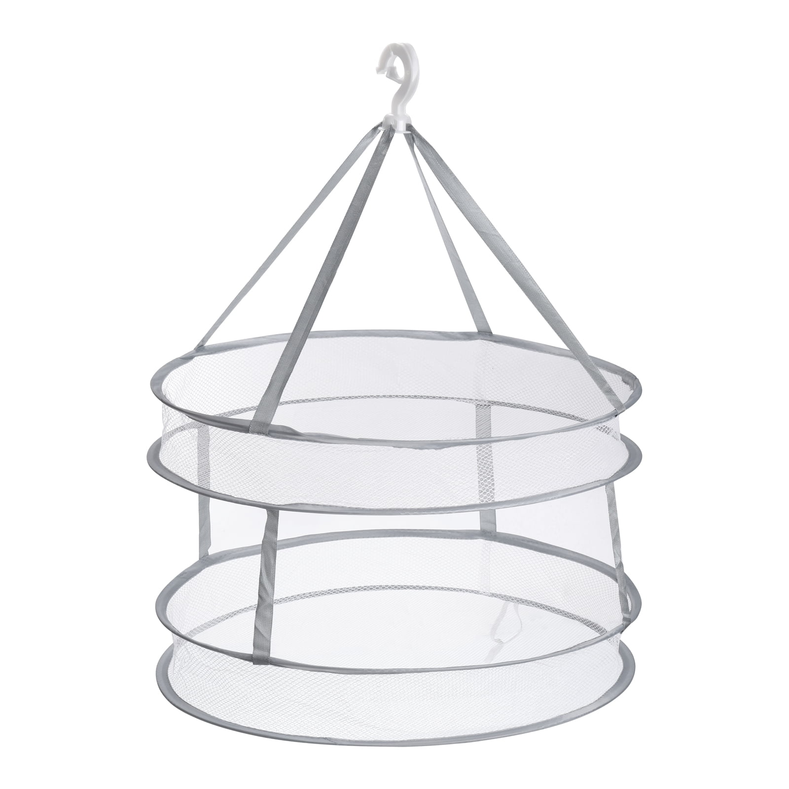 Uxcell Folded Mesh Clothes Hanging Dryer, Double Tier Sweater Drying ...