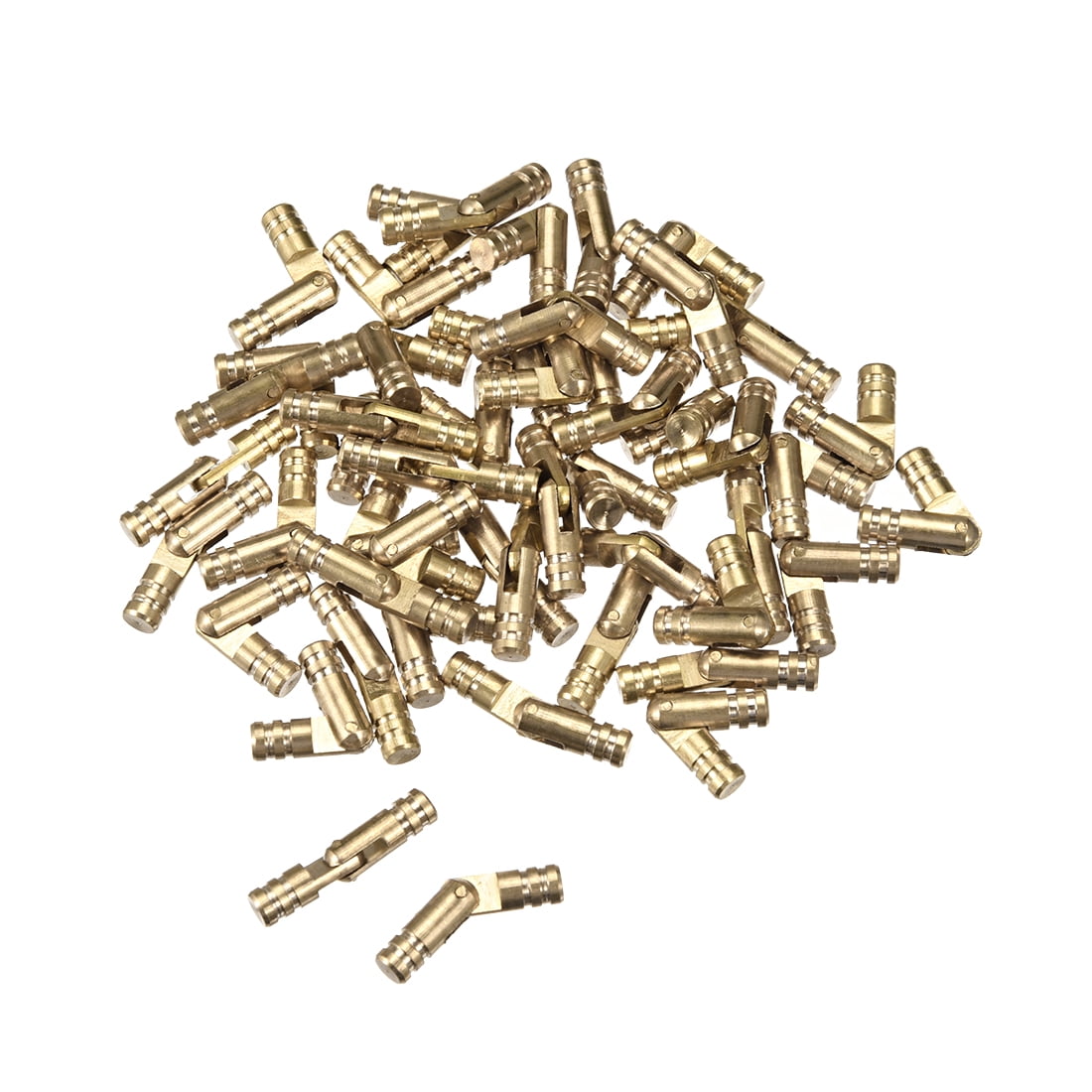 Uxcell Folding Support Hidden Concealed Cylinder Hinge Brass Tone 4mm x ...