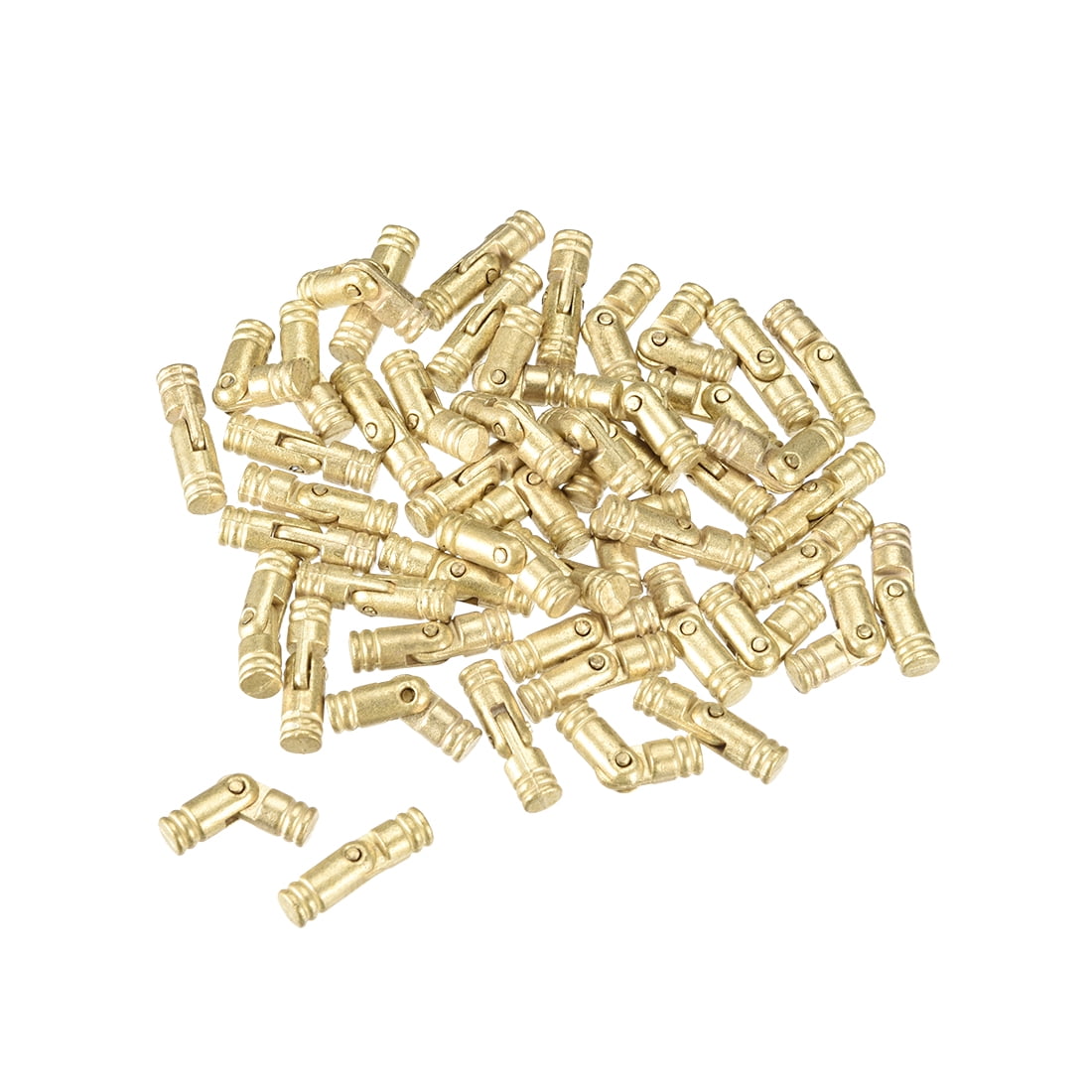 Uxcell Folding Support Hidden Concealed Cylinder Hinge Brass Tone 5mm x ...