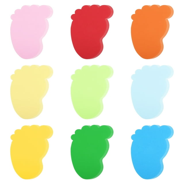 Uxcell Footprint Cutouts, 72 Pack Paper Feet, Colorful Feet Cutout for ...