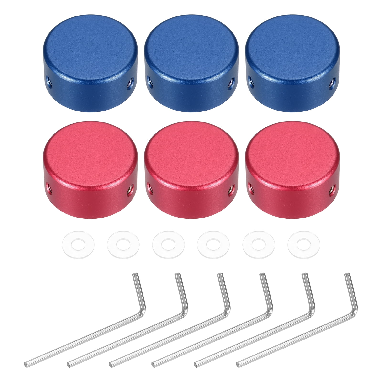 Uxcell Footswitch Toppers Guitar Pedal Button Caps Red, Dark Blue ...