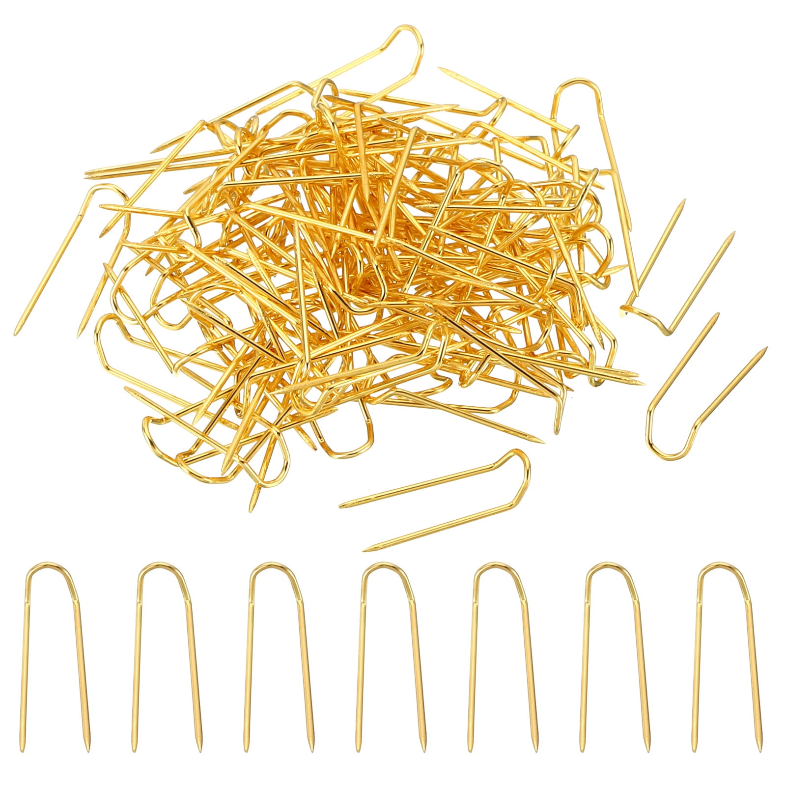 Uxcell Fork Pins, Stainless Steel Sewing U-Pins 0.7" Double Blocking ...