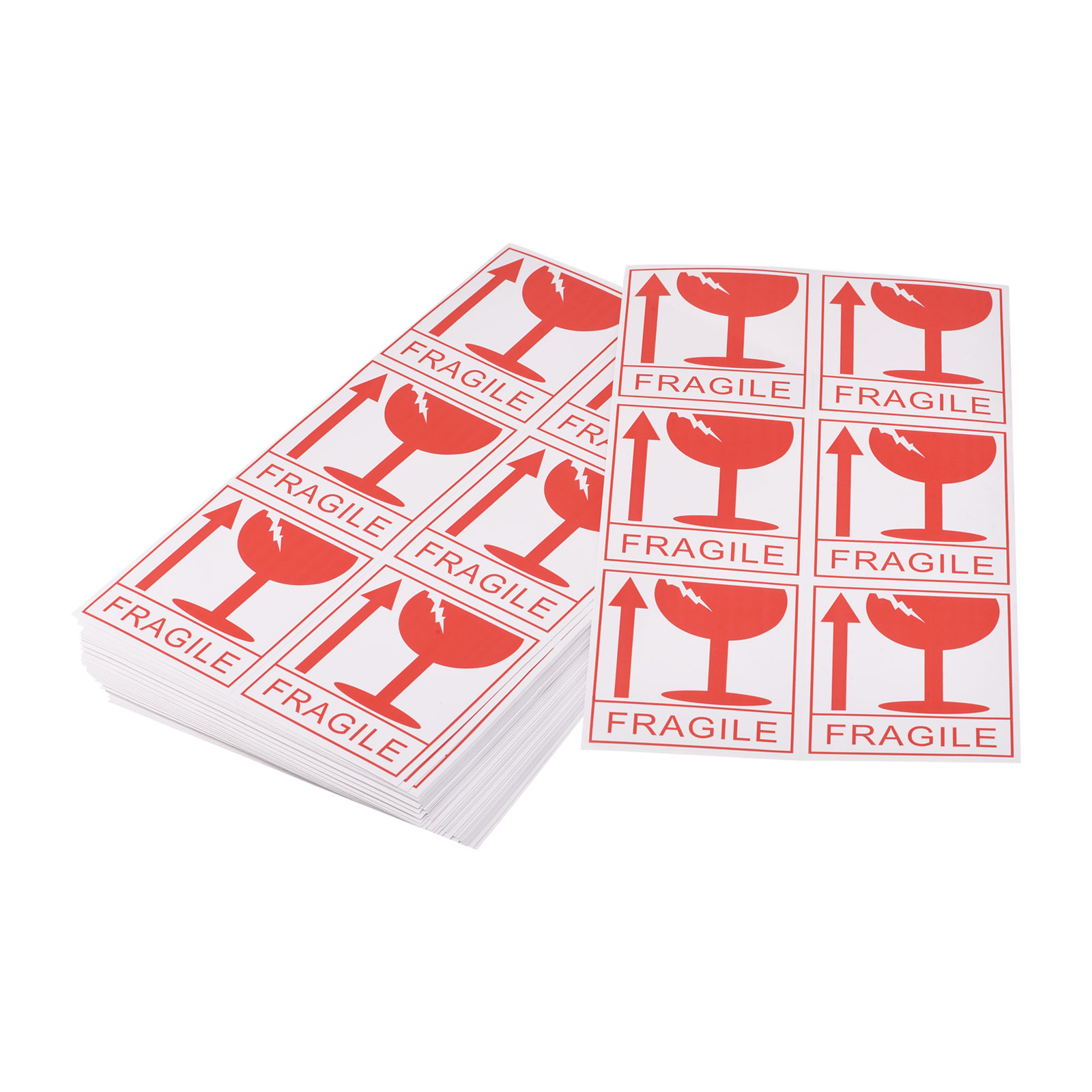 Uxcell Fragile with Broken Glass Safe Handling Stickers for Shipping ...
