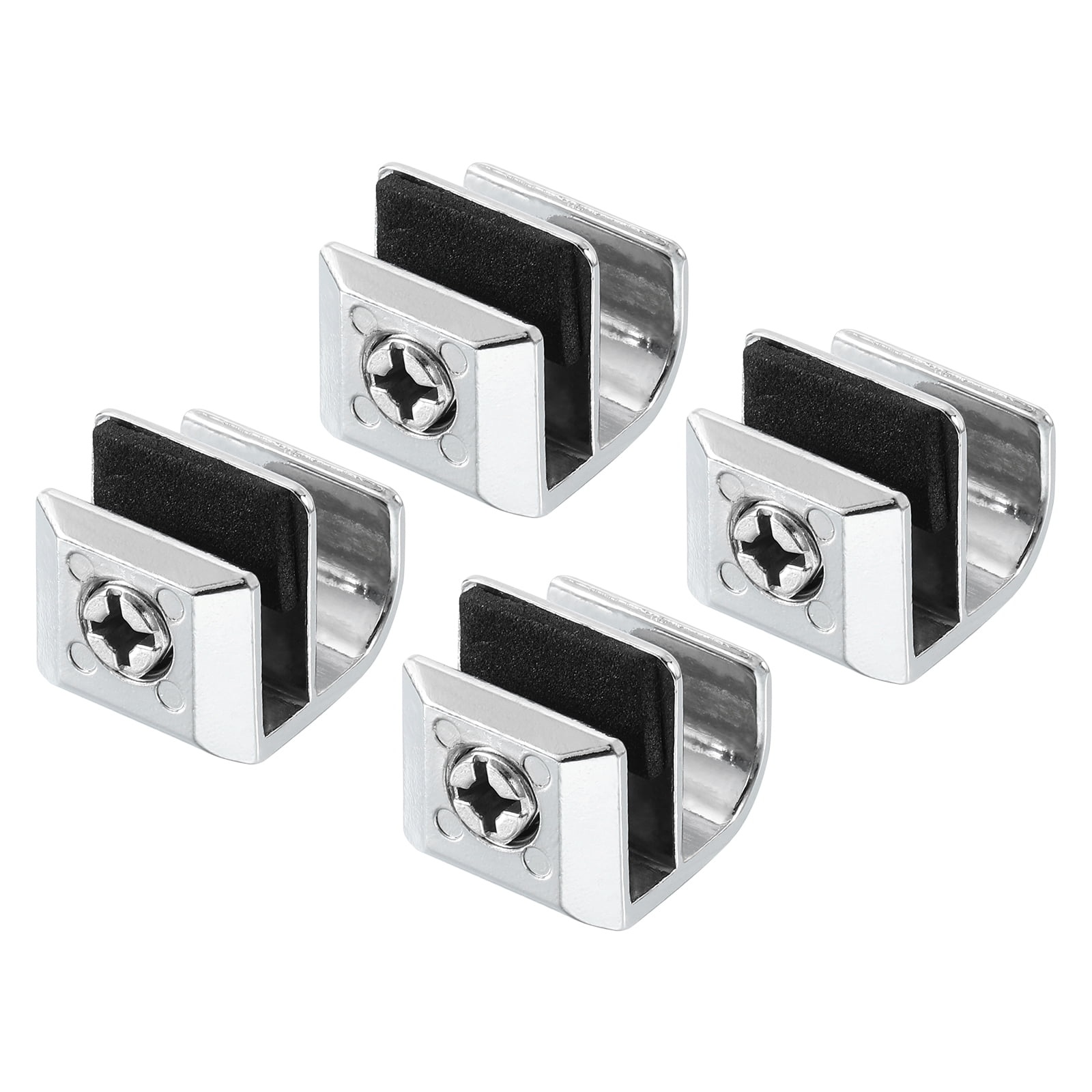 Uxcell Frameless Glass Clamp Zinc Alloy Shower Door Bracket Non-Porous ...