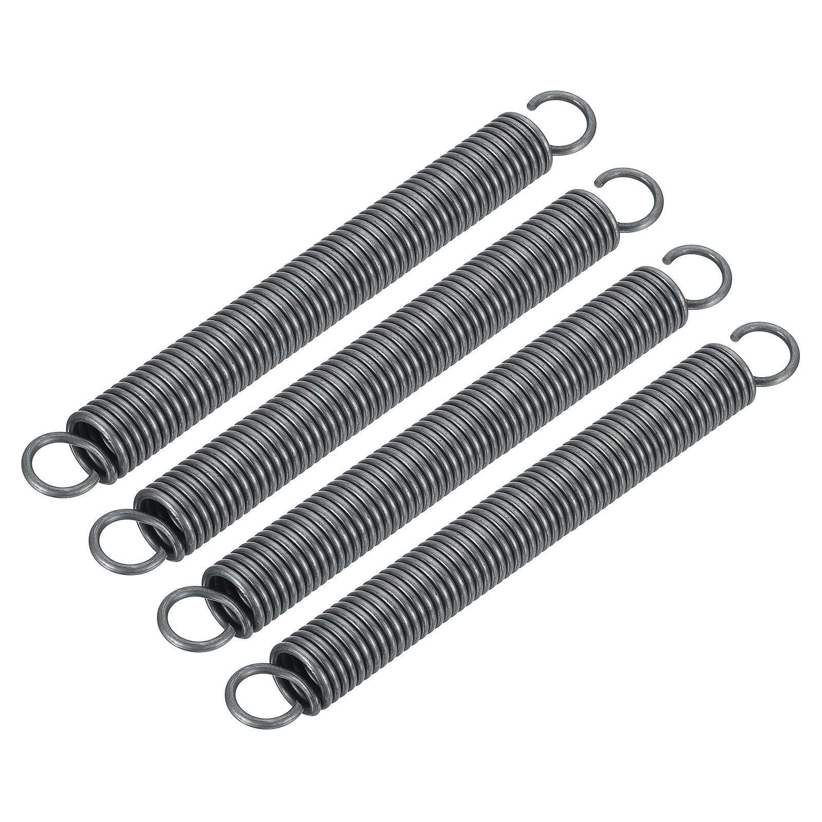 Uxcell Free Length Spring Steel Tension Spring Small Dual Hook Tension ...