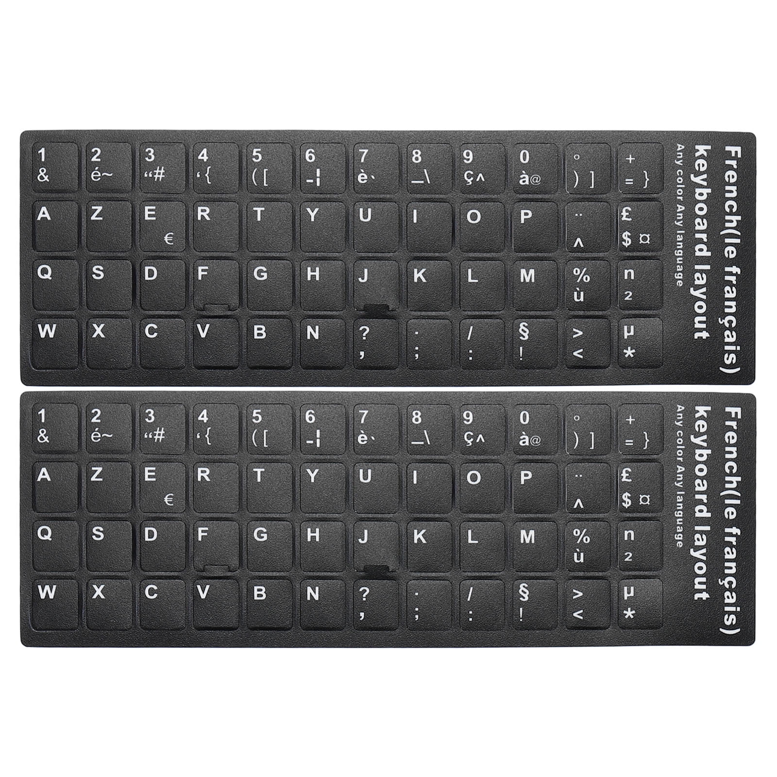 Uxcell French Keyboard Stickers Universal Keyboard Cover Frosted, Black ...
