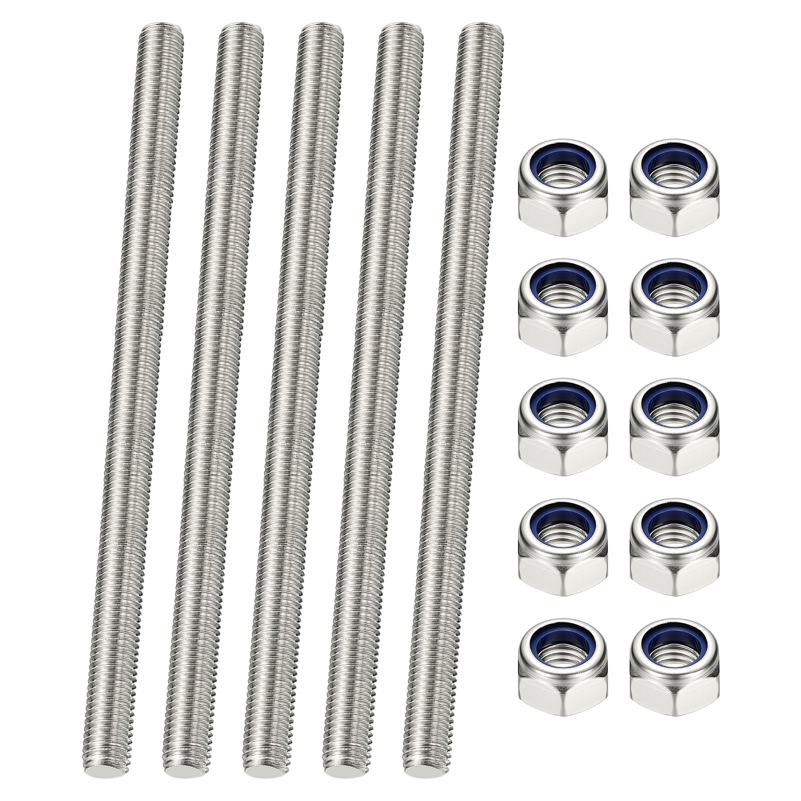 Uxcell Fully Threaded Rod, M5 x 160mm 304 Stainless Steel Right Hand ...