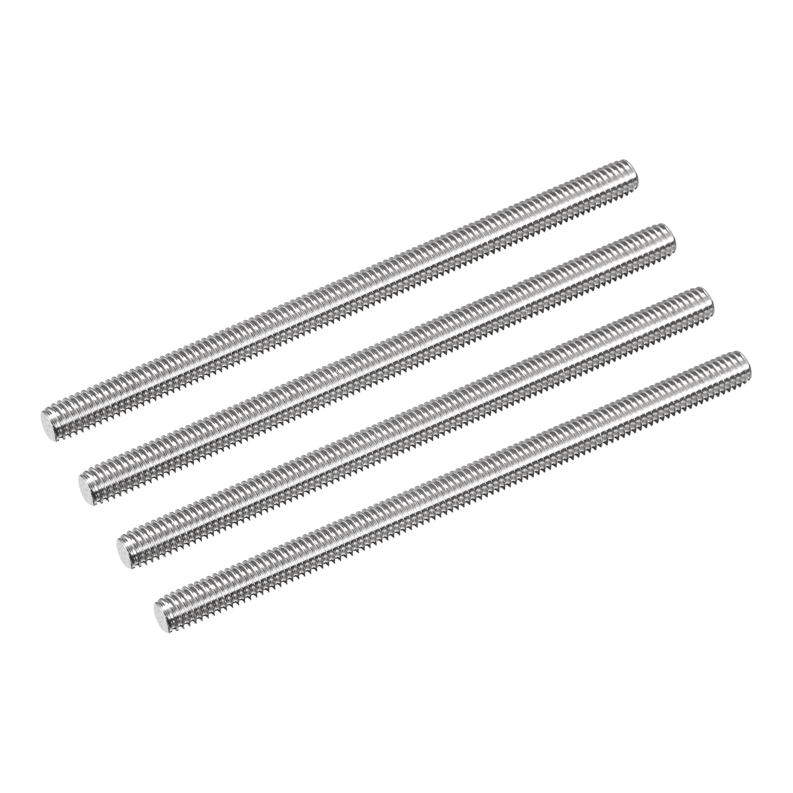 Uxcell Fully Threaded Rod M6 x 100mm 1mm Thread Pitch 304 Stainless ...