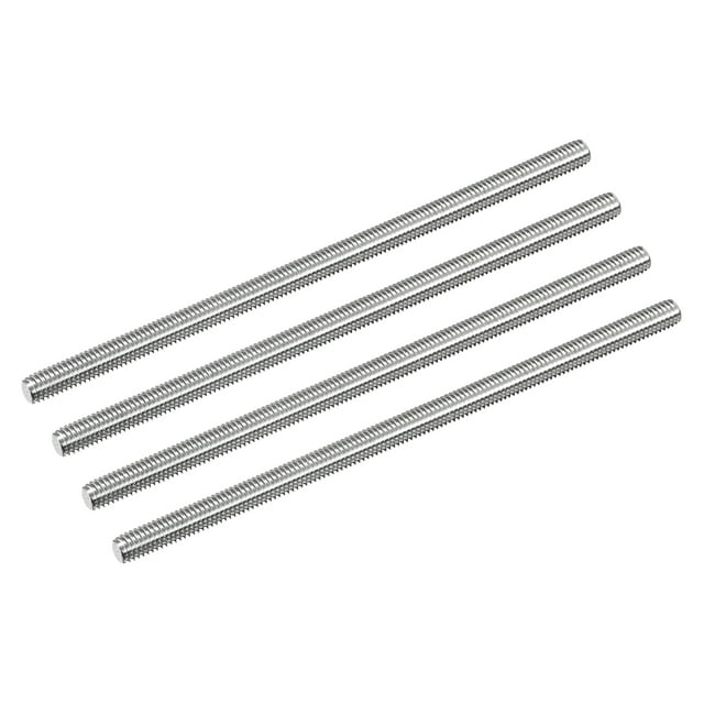 Uxcell Fully Threaded Rod M6 x 130mm 1mm Thread Pitch 304 Stainless ...