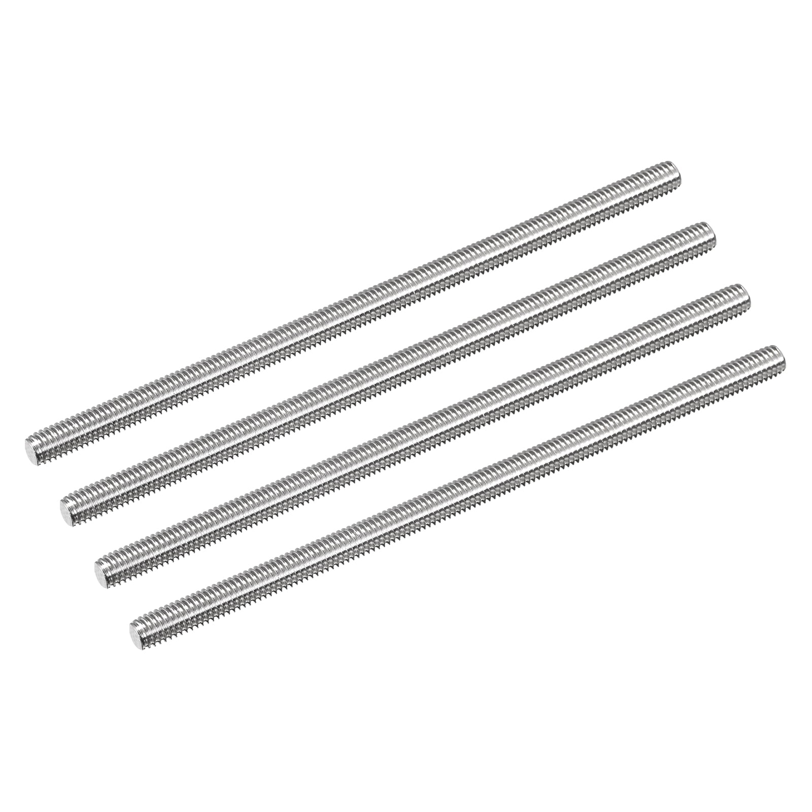 Uxcell Fully Threaded Rod M6 x 130mm 1mm Thread Pitch 304 Stainless ...