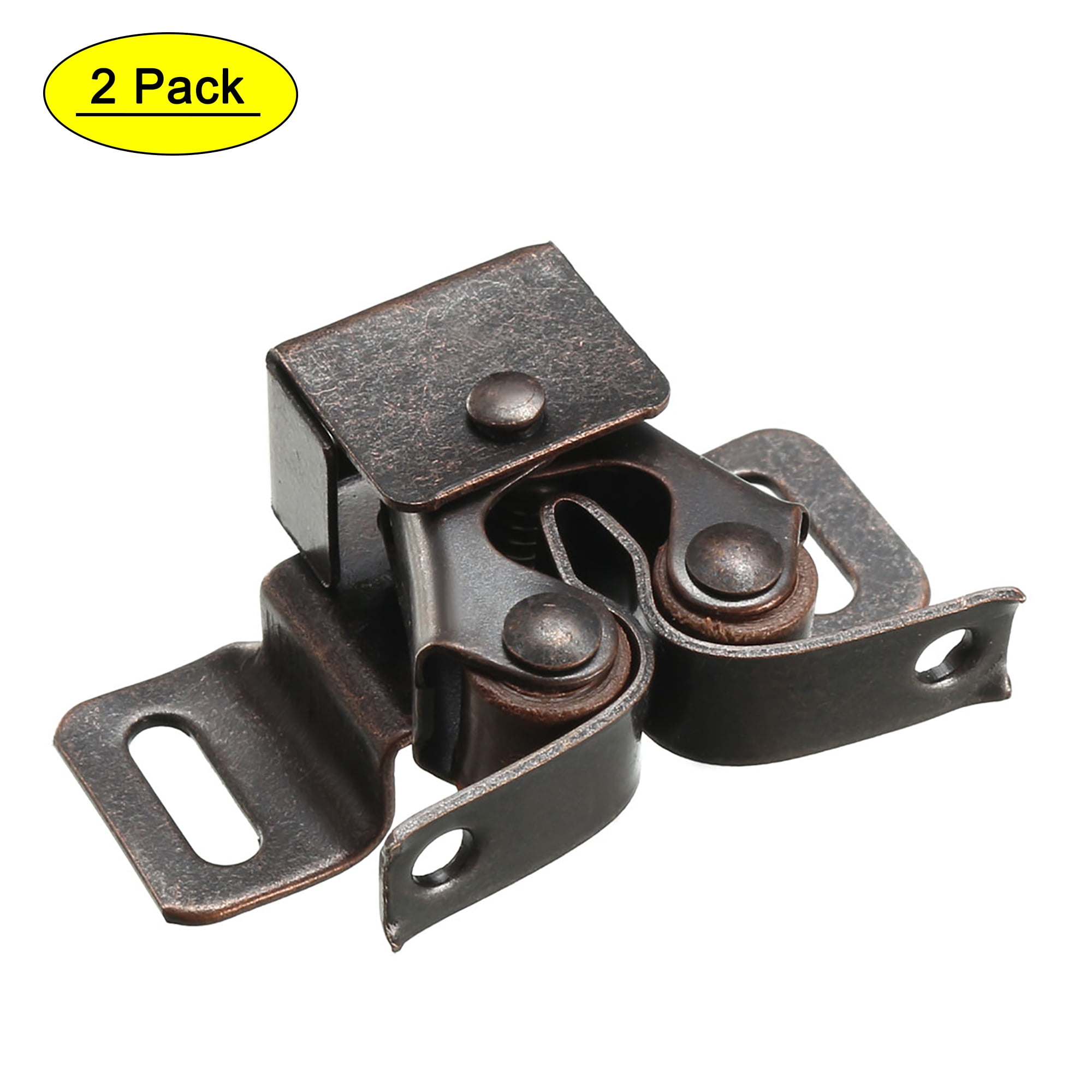 Uxcell Furniture Closet Door Double Roller Catch Ball Latch w Prong ...