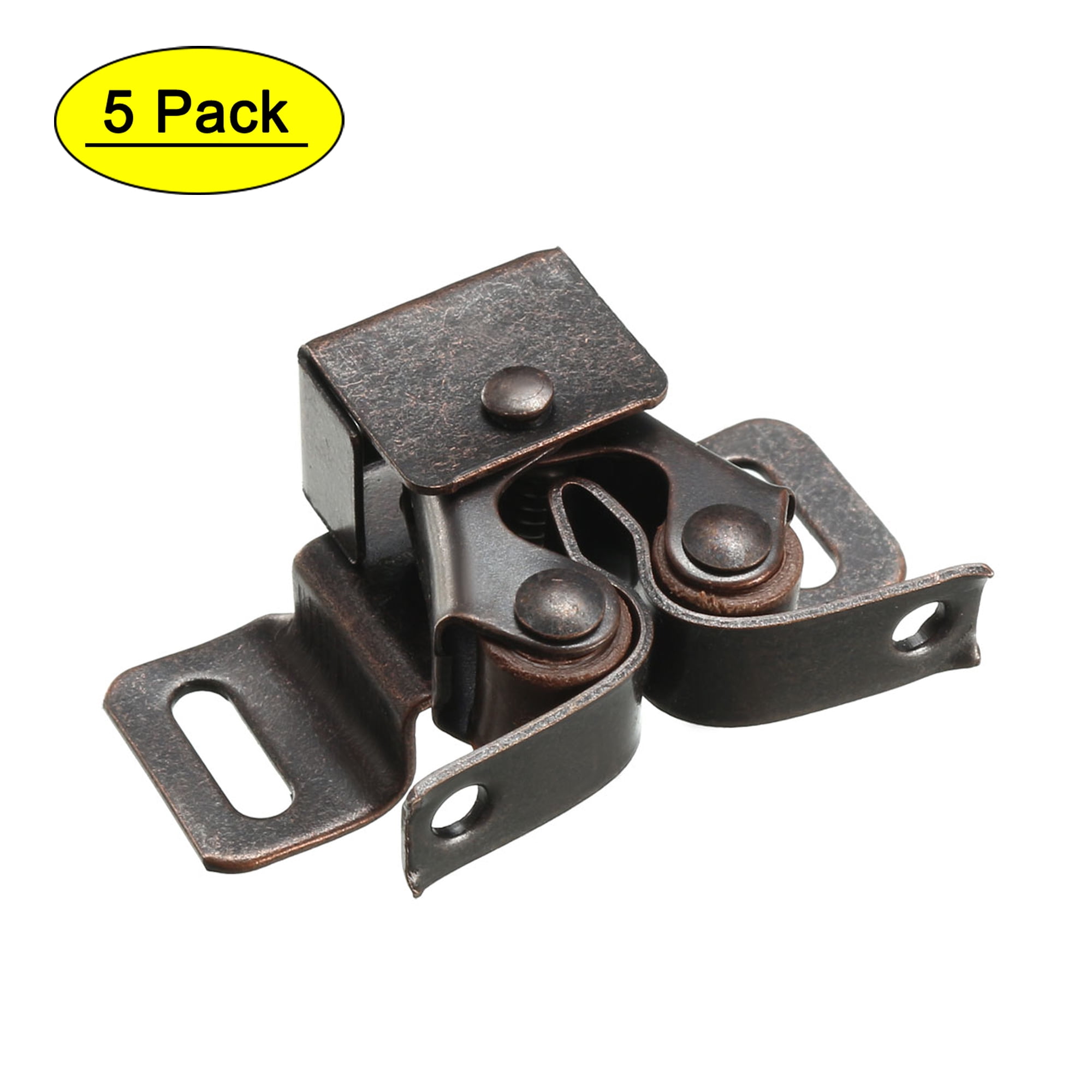 Uxcell Furniture Door Double Roller Catch Ball Latch w Prong Copper ...