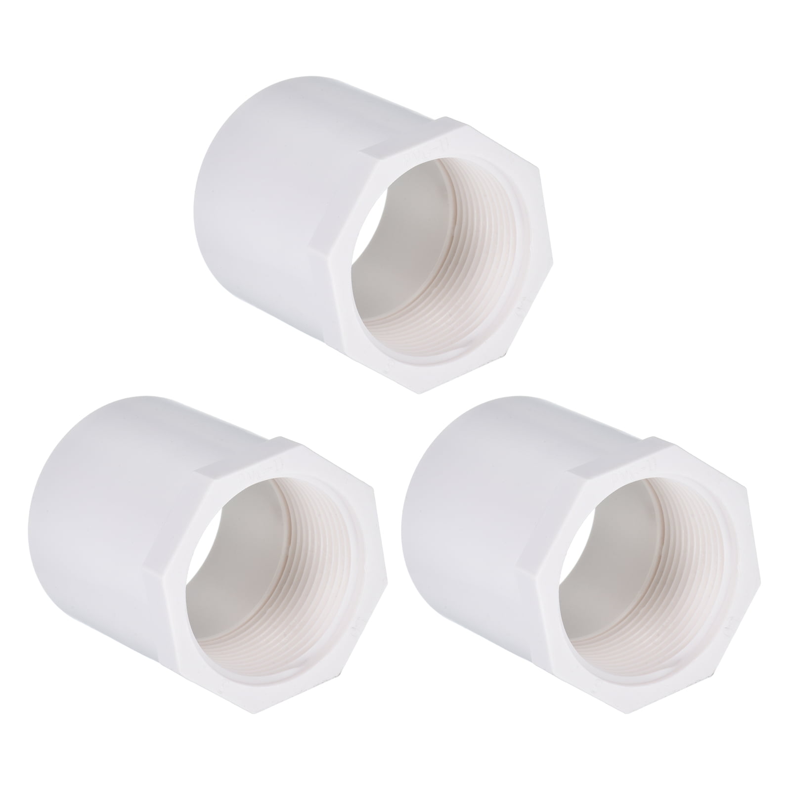 Uxcell Female Thread Socket Straight Pipe Fitting, Pack White G1-1 ...