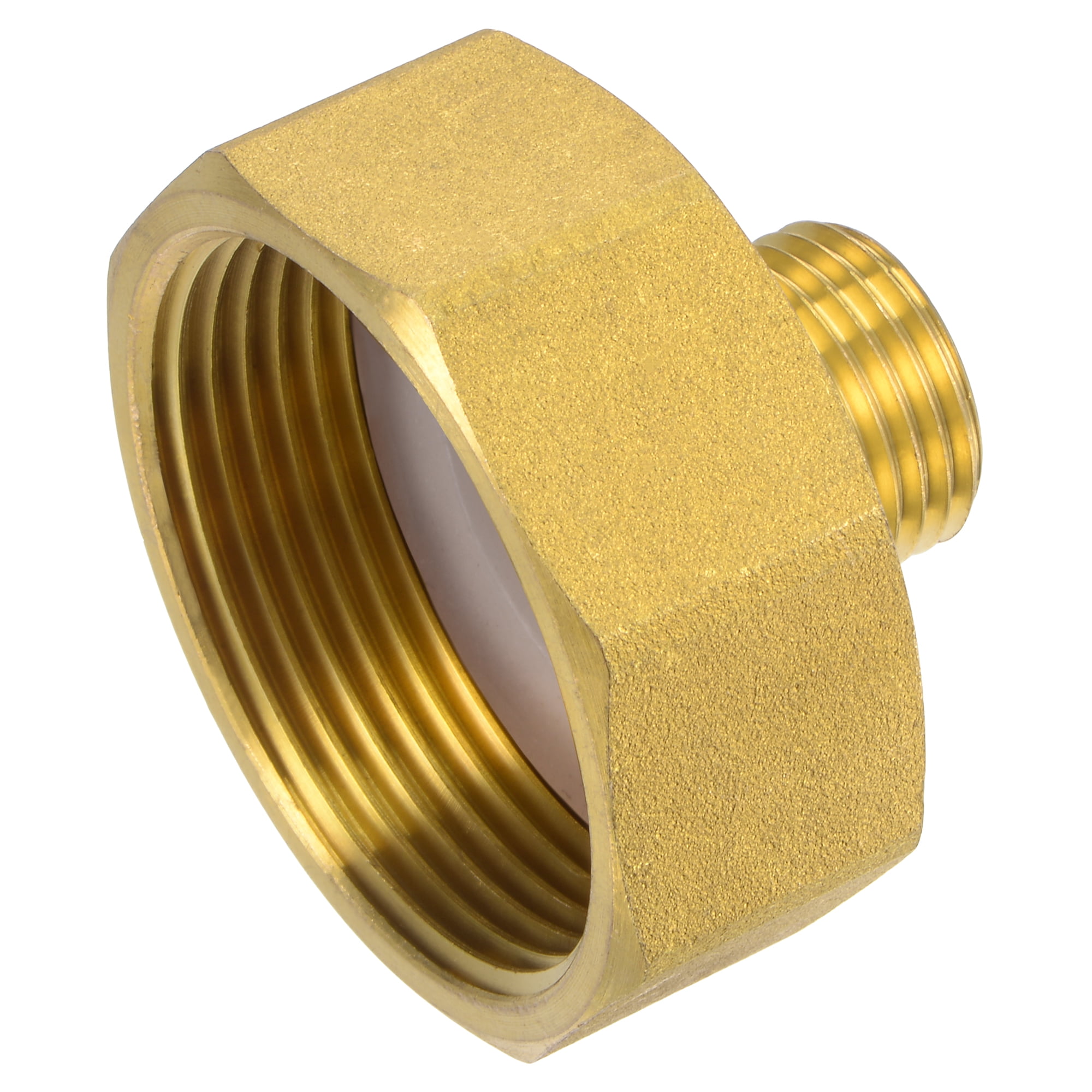 Uxcell G1-1/2 Female x G1/2 Male Thread 35mm Brass Pipe Fitting Hex ...
