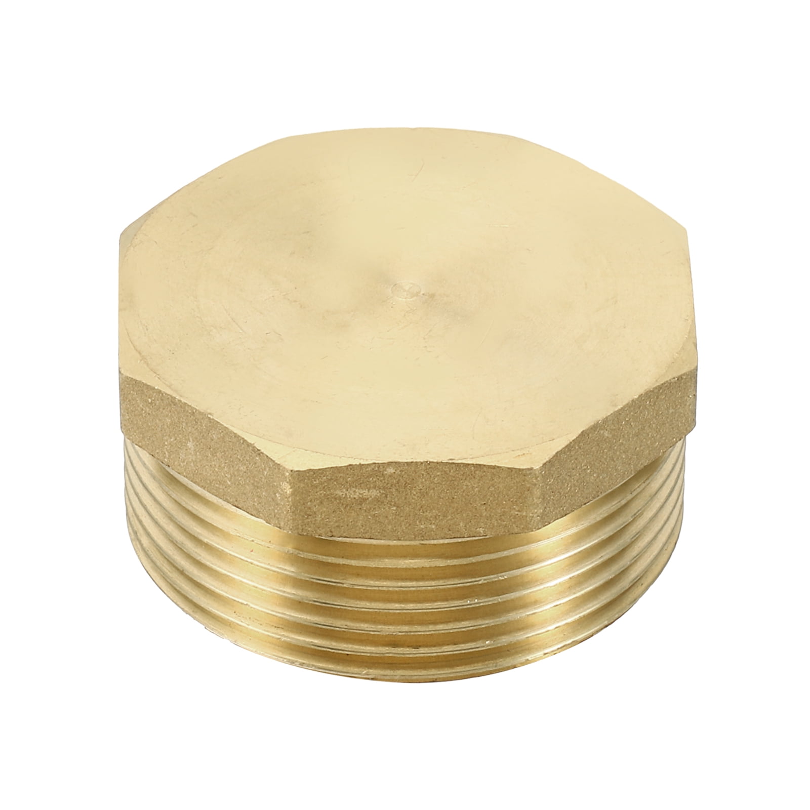 Uxcell G1-1/2" Male Thread Brass Hex Pipe Plug, 1 Pcs External Hex Cap ...