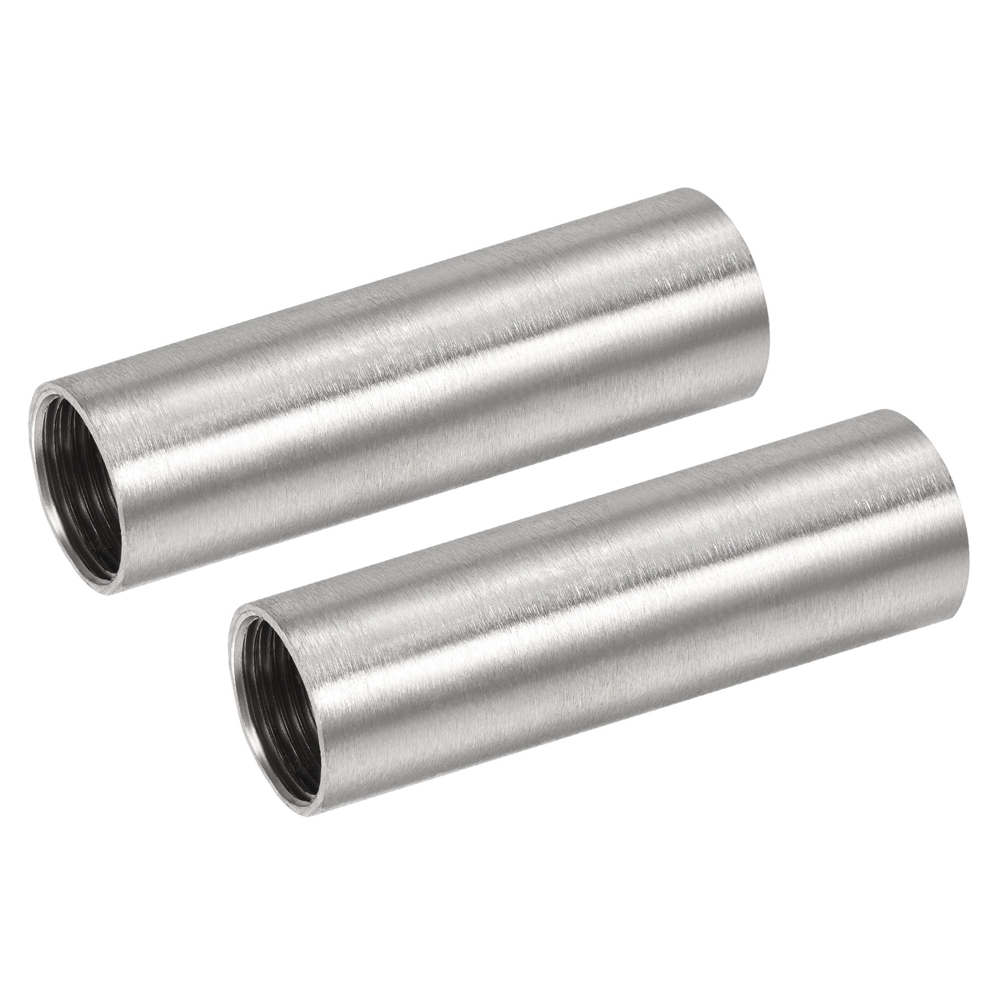 Uxcell G1/2 Female Thread 80mm Stainless Steel Straight Pipe Coupling ...