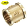 Uxcell G1/2 Female Thread DN15 Brass Pipe Fitting Coupling Connector ...