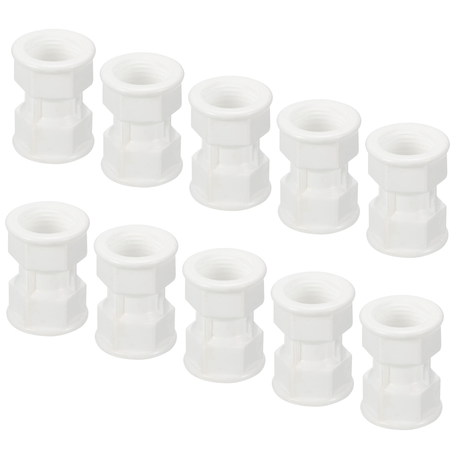 Uxcell G1/2 Female Thread Pipe Coupling Fitting POM 40mm Straight ...