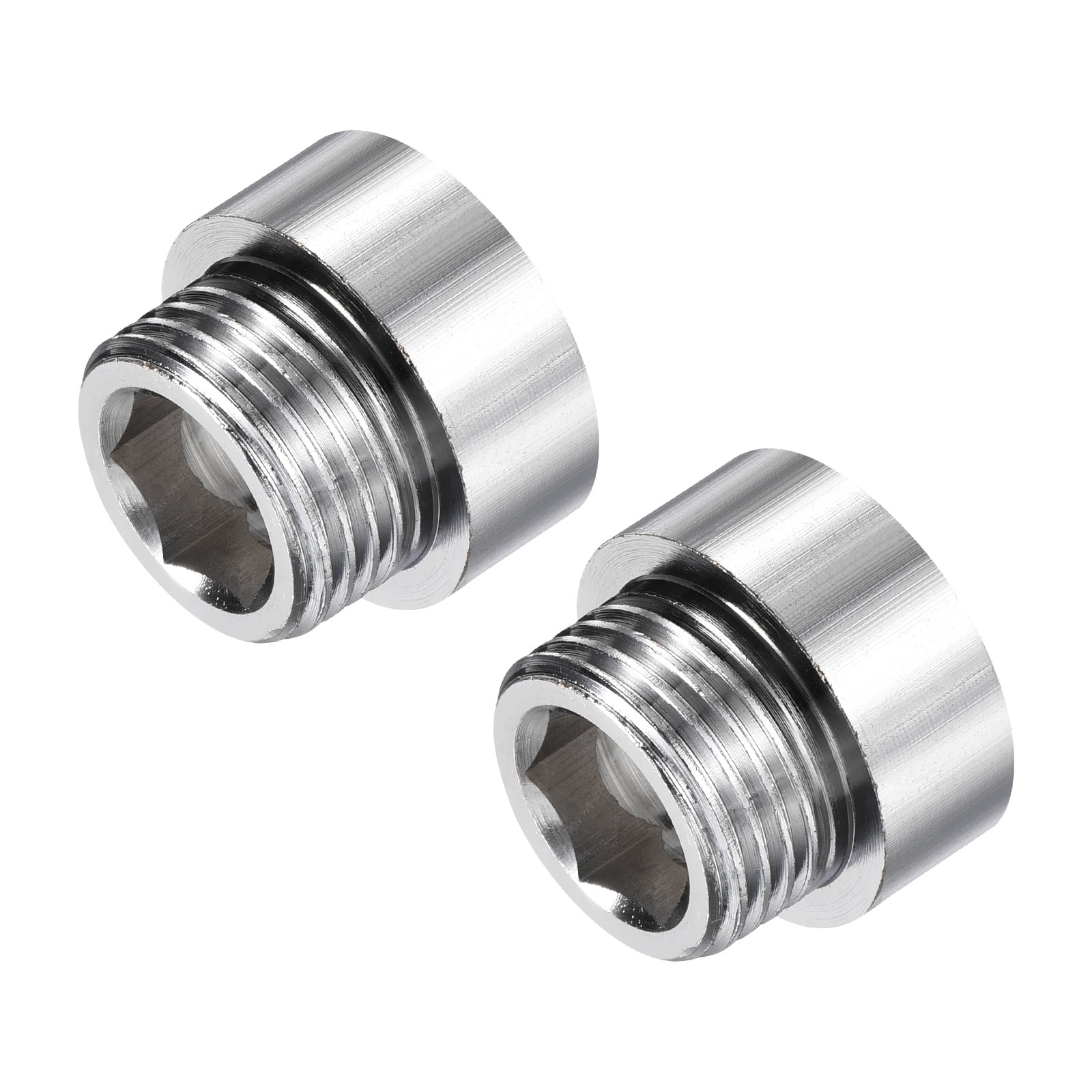 Uxcell G1/2 Female to G1/2 Male Thread 10mm Nickel Plated Brass ...