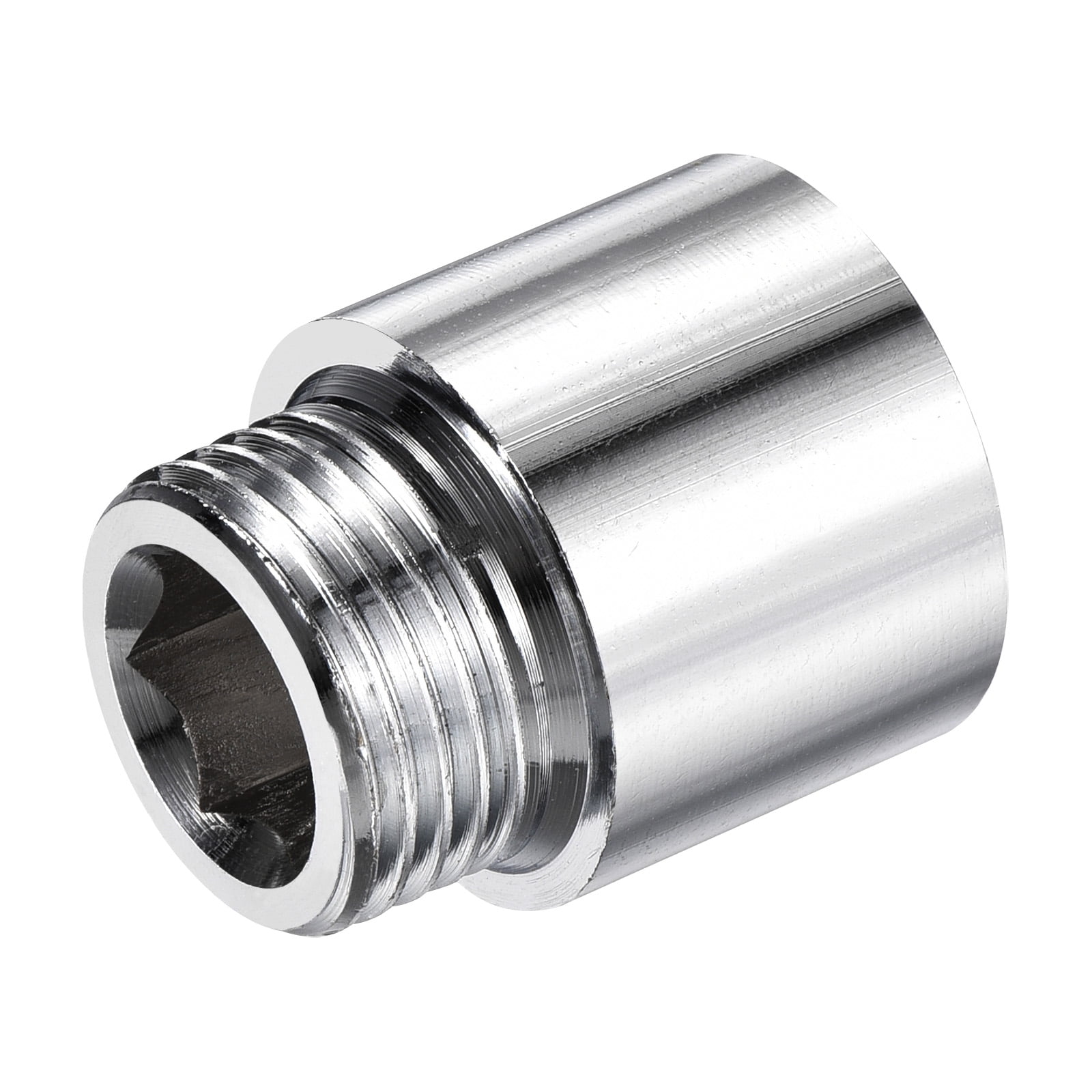 Uxcell G1/2 Female to G1/2 Male Thread 20mm Nickel Plated Brass ...