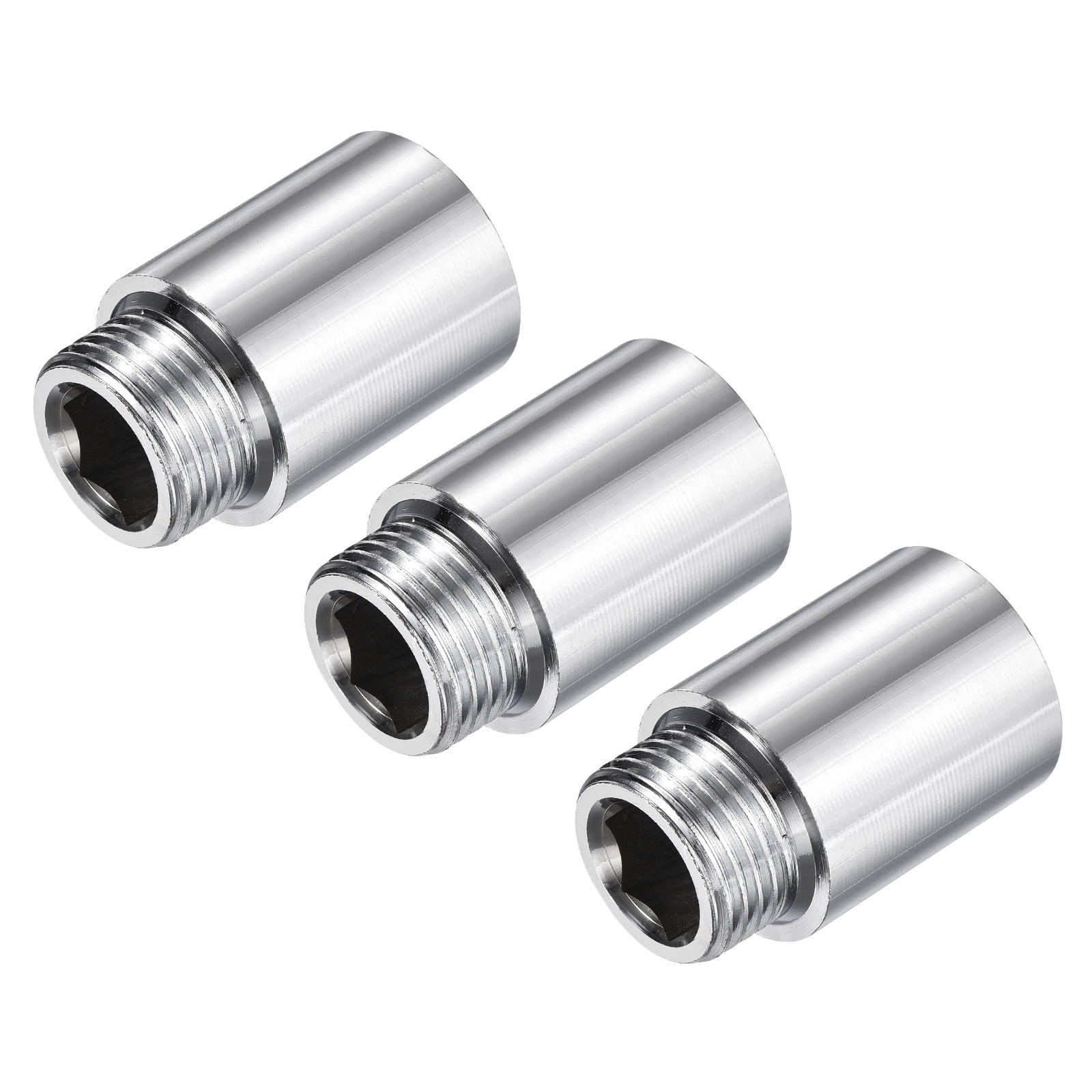 Uxcell G1 2 Female To G1 2 Male Thread 30mm Nickel Plated Brass