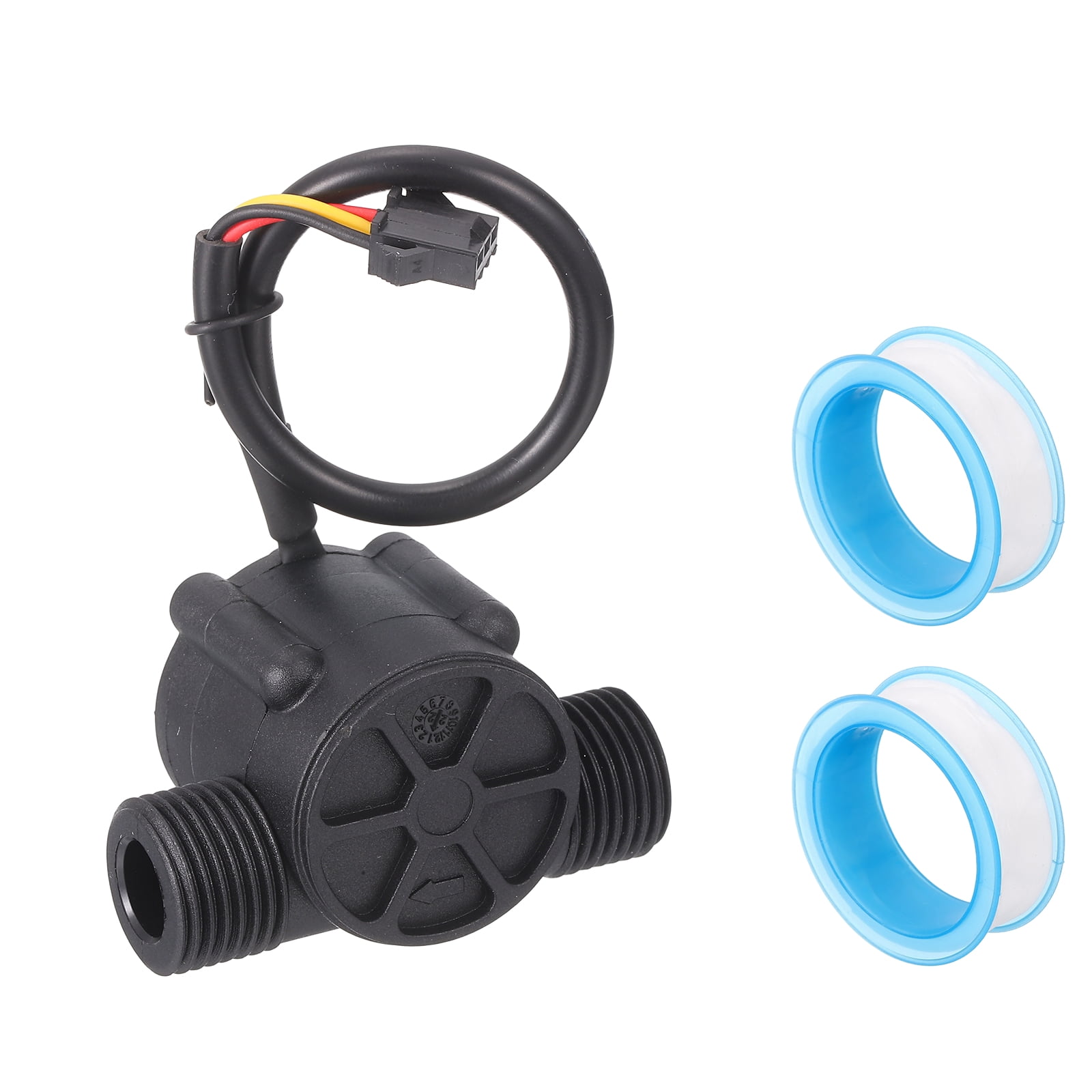Uxcell G1/2" Hall Effect Liquid Water Flow Sensor, Plastic Water Flow ...