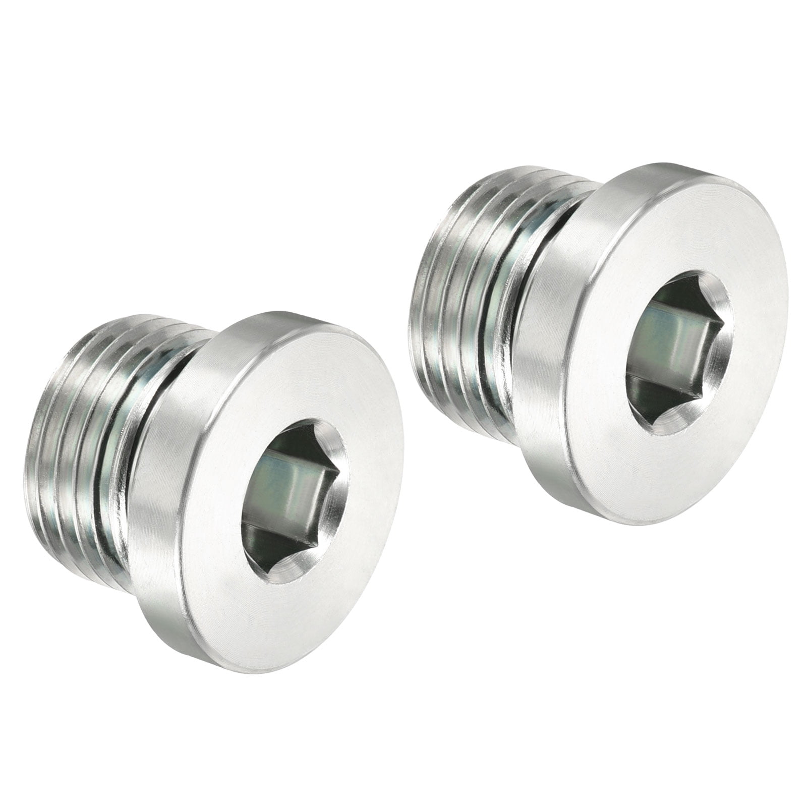 Uxcell G1/2 Internal Hex Head Pipe Fitting Plug, 2 Pack Male Thread 45 ...