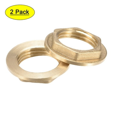 Uxcell G1/2 Lock Nut, Hex Brass Female Locknut for Plumbing 4 Pack ...