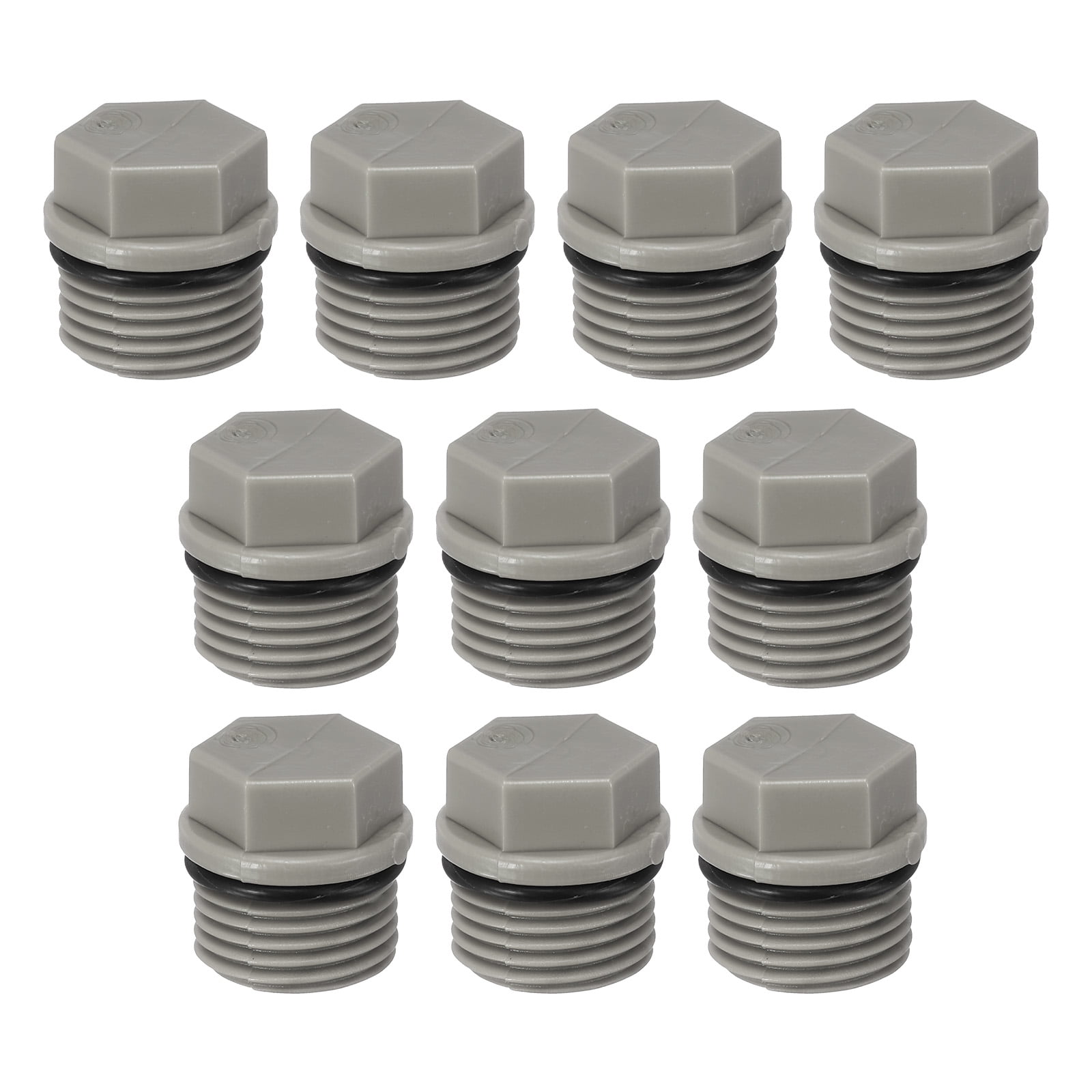 Uxcell G1/2" Outer Hex Male Thread PPR Pipe Fitting End Cap, Tubing ...