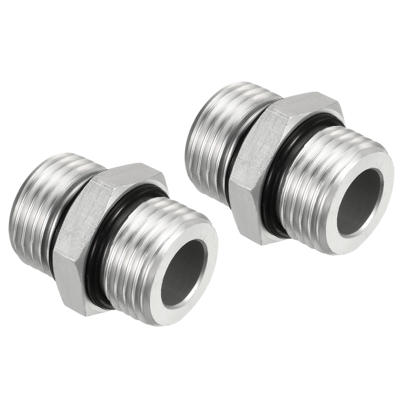 Uxcell G1/2 x G1/2 Male Thread Pipe Adapter Fittings Hex Nipple Pipe ...