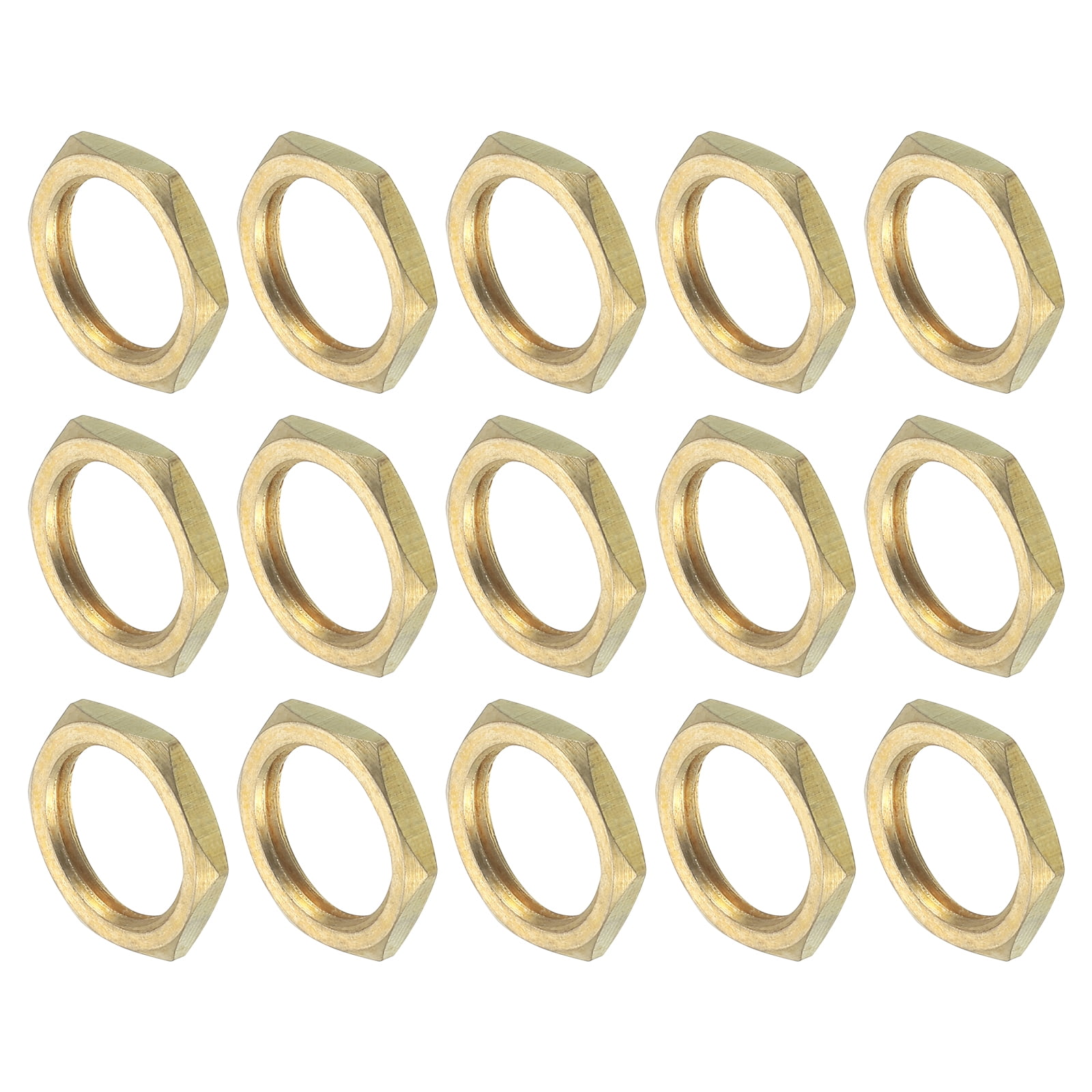 Uxcell G1/4 Brass Lock Nut Hex Female Locknut for Plumbing Applications ...