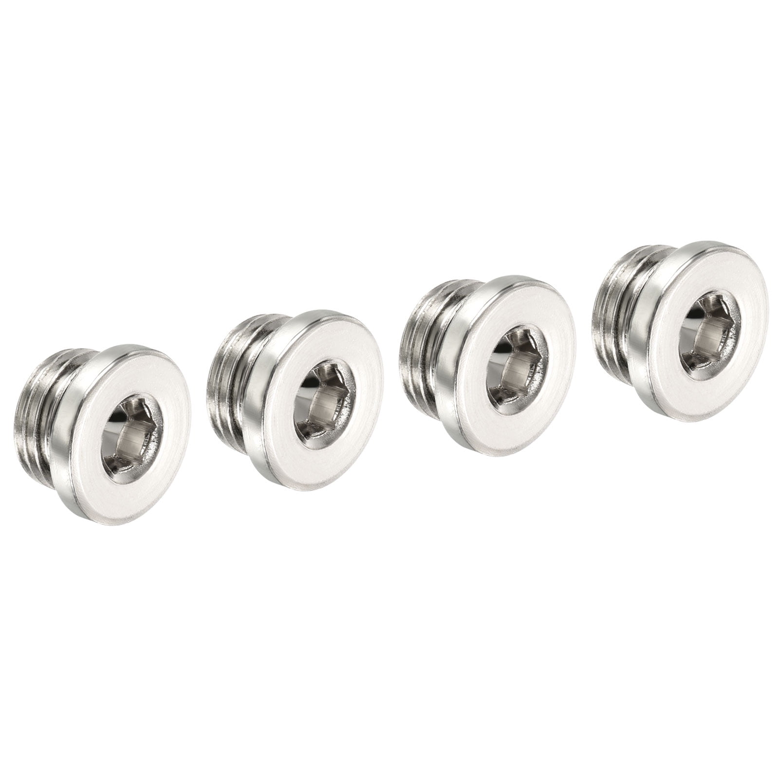 Uxcell G1/4 Internal Hex Head Pipe Fitting Plug, 4 Pack Male Thread 45 ...