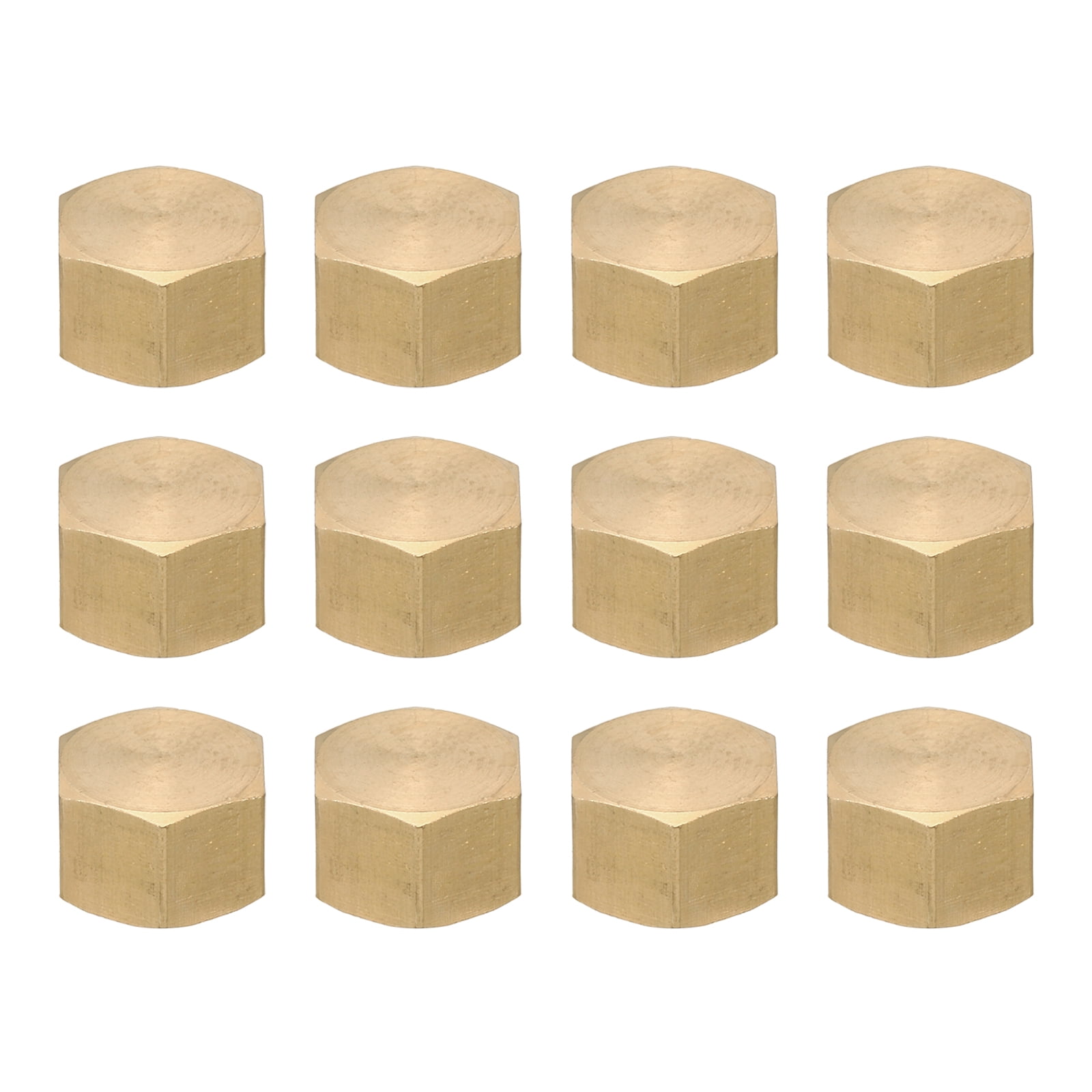 Uxcell G1/4" Male Thread Brass Hex Pipe Plug, 12 Pcs Internal Hex Cap ...