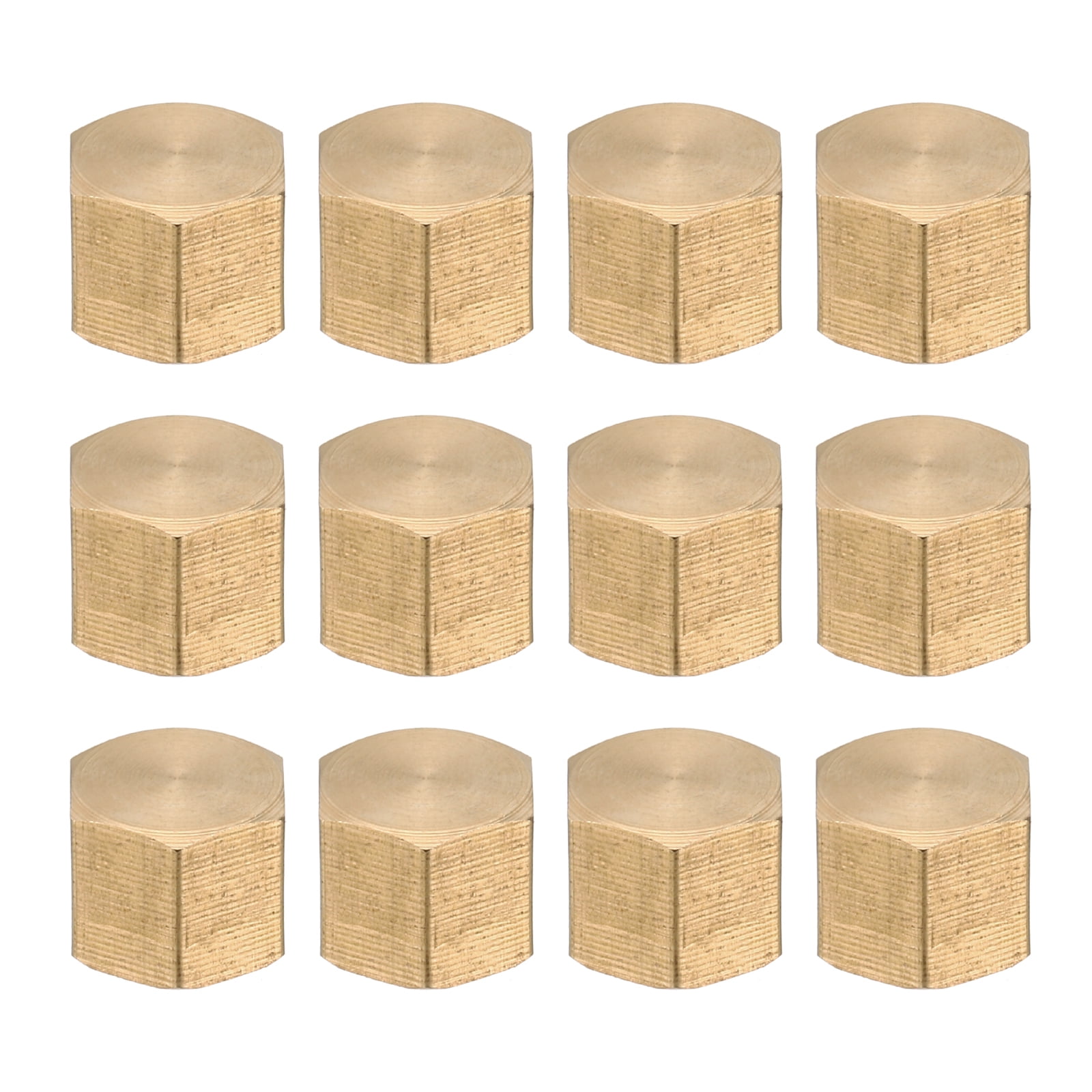 Uxcell G1/8" Male Thread Brass Hex Pipe Plug, 12 Pcs Internal Hex Cap ...